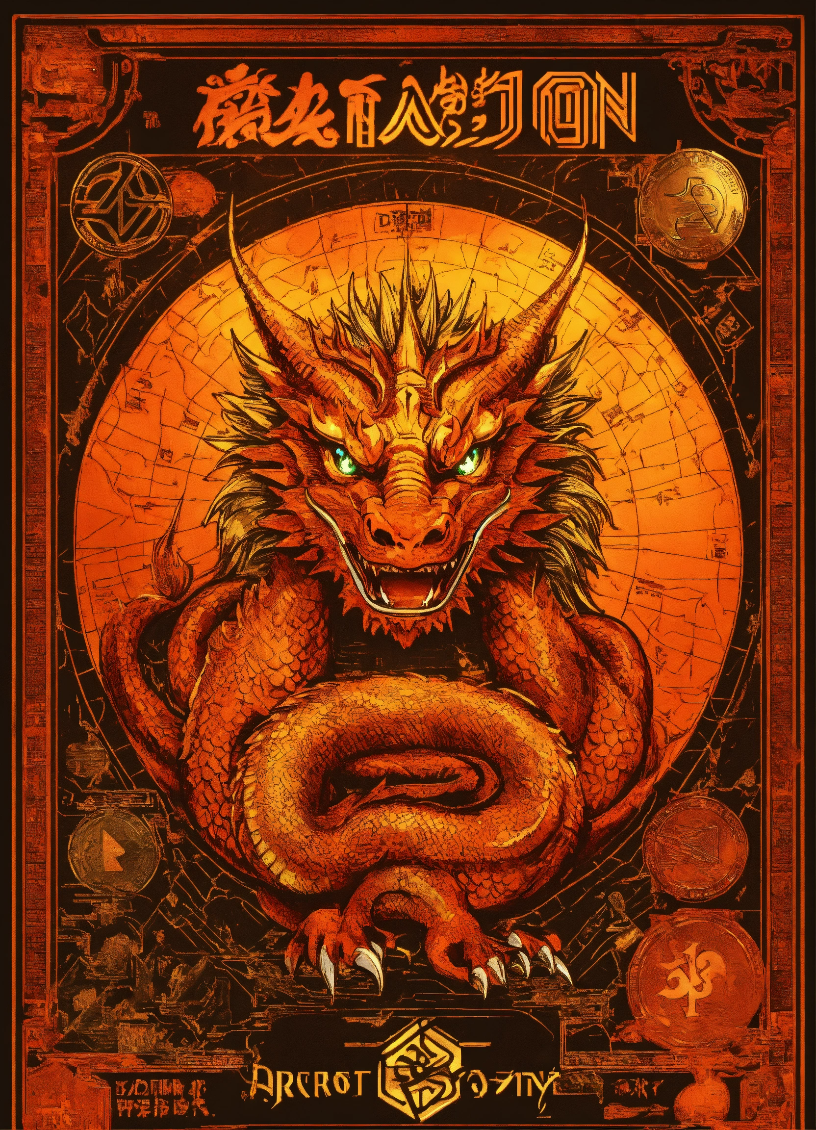 Lexica - Vintage 90's anime Crypto Dragon with most popular ...