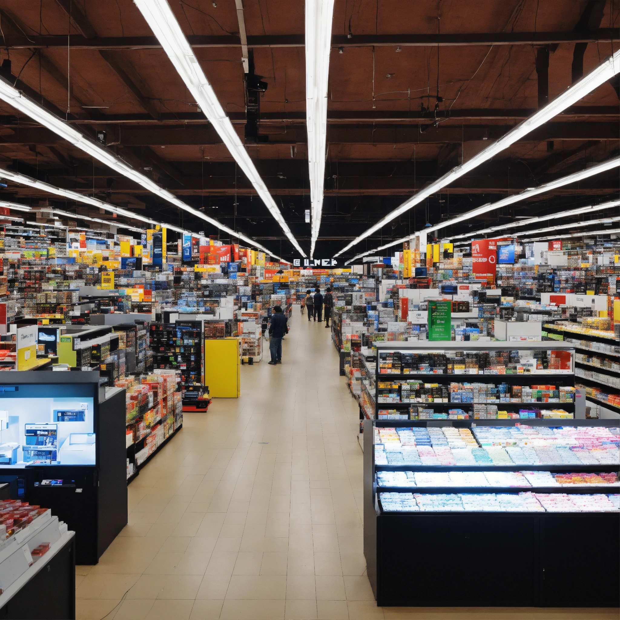 Lexica - A photo of a large electronic components store. The store is ...