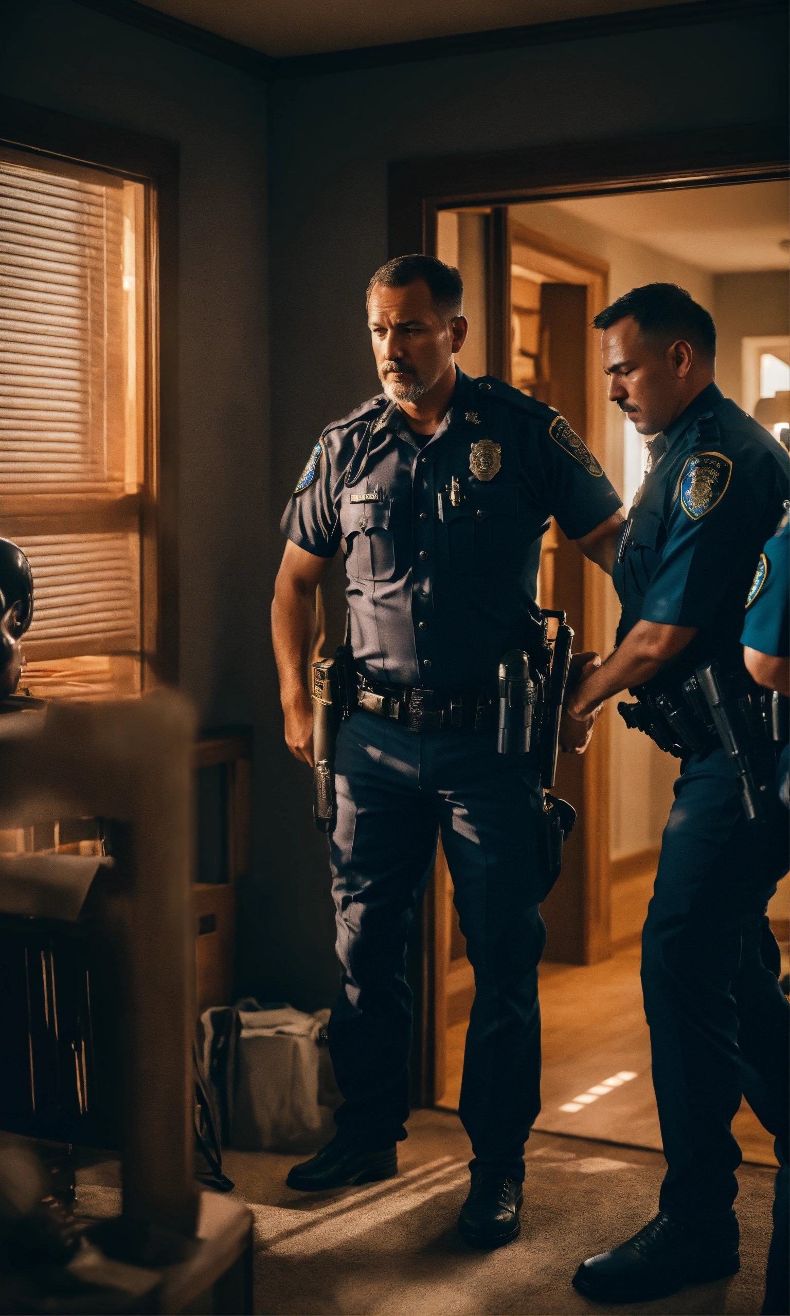 Lexica - Police men arresting a man from his home, surreal photo ...