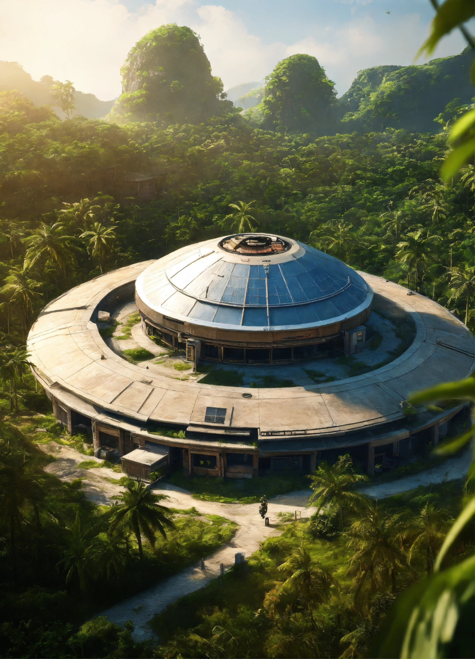 Lexica - Ultra realistic photo of a highly advanced military compound ...