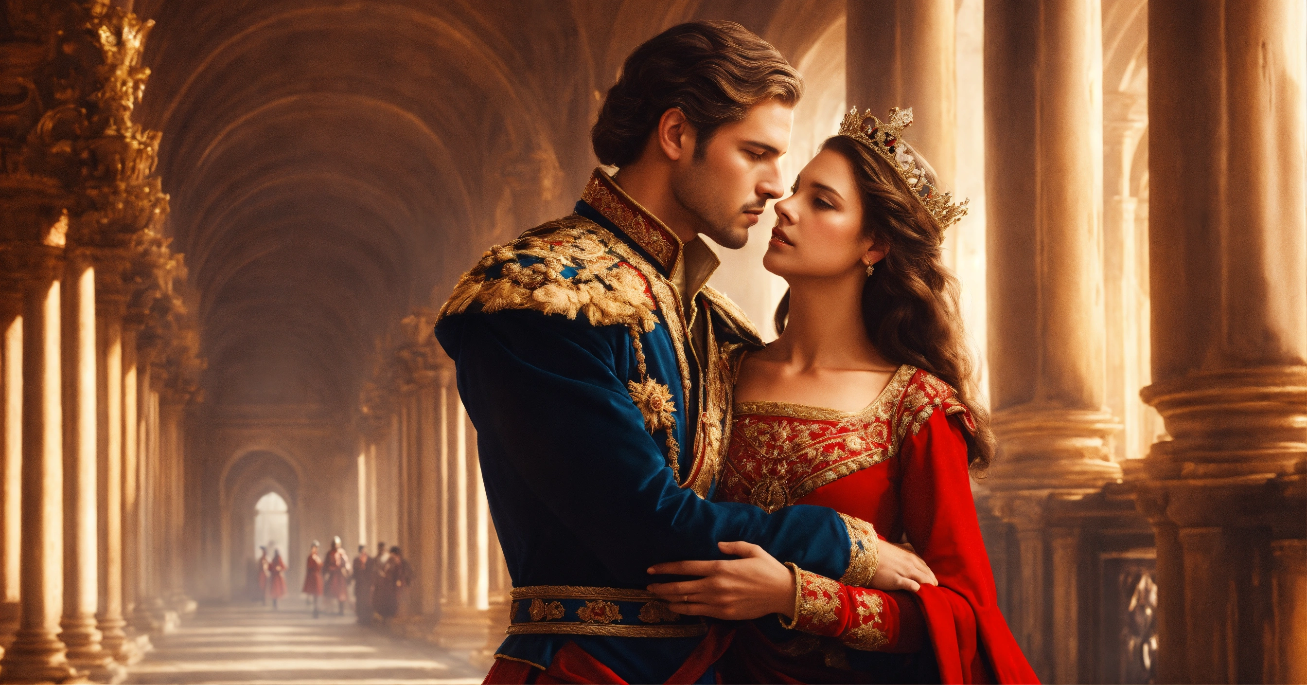 Lexica - Ancient prince and Queen European , wear red costume ...