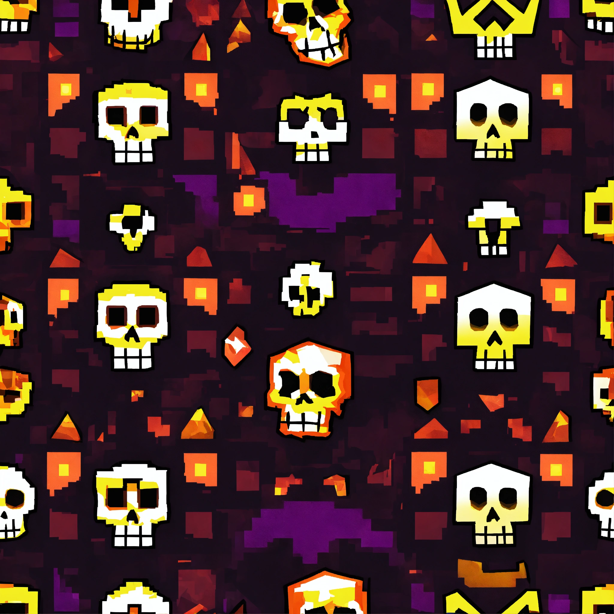 Lexica - Geometry Dash Style Hell Skeleton Head