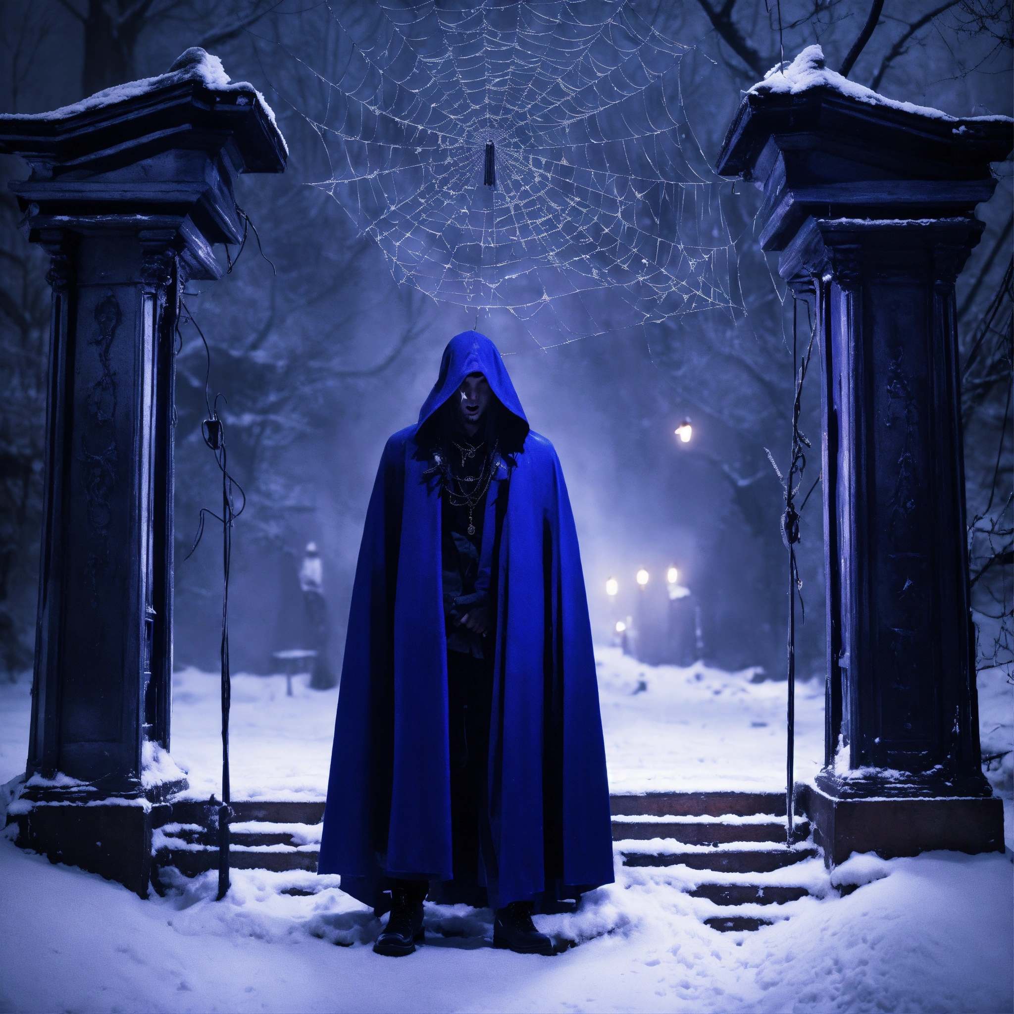 Lexica - Indigo vampiric villain, indigo cape, in an indigo dracula ...