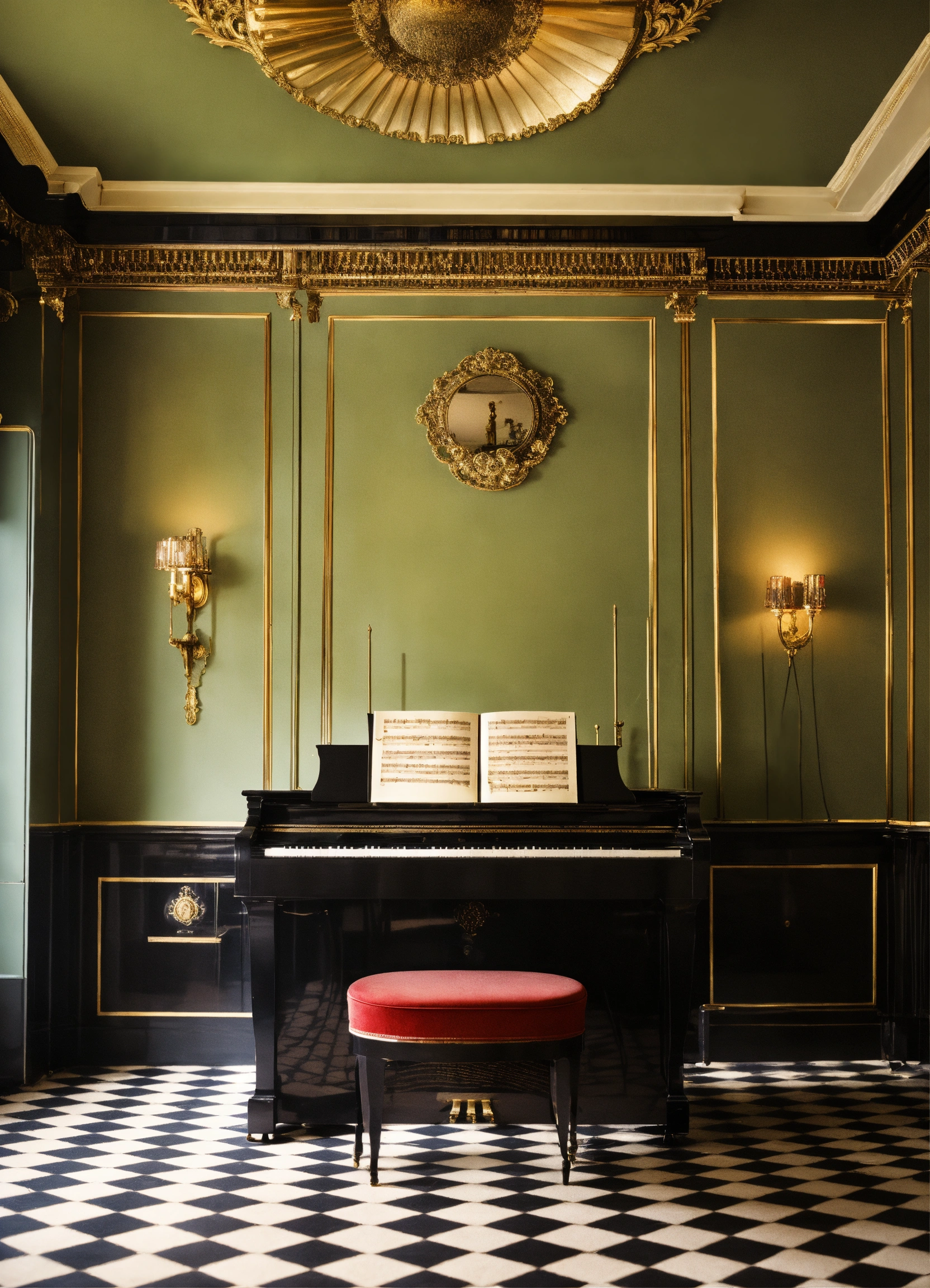 Lexica - Smoke nouveau art deco salon interior regency piano