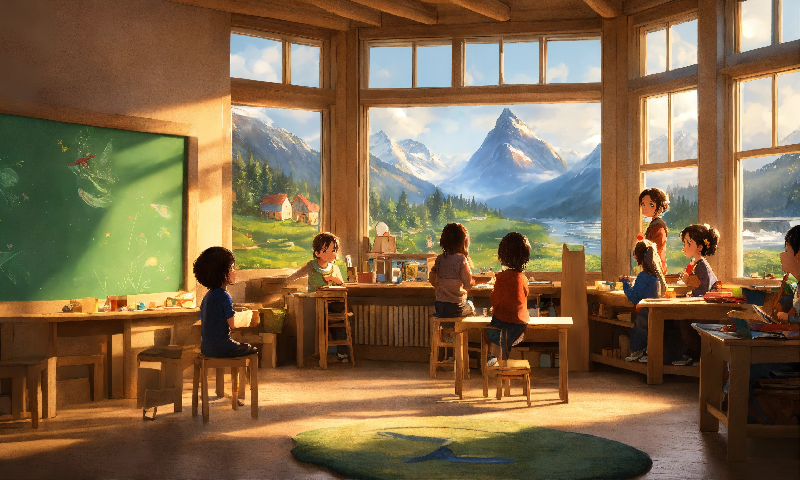 Lexica - A pixar animation, Create a heartwarming scene inside a cozy ...