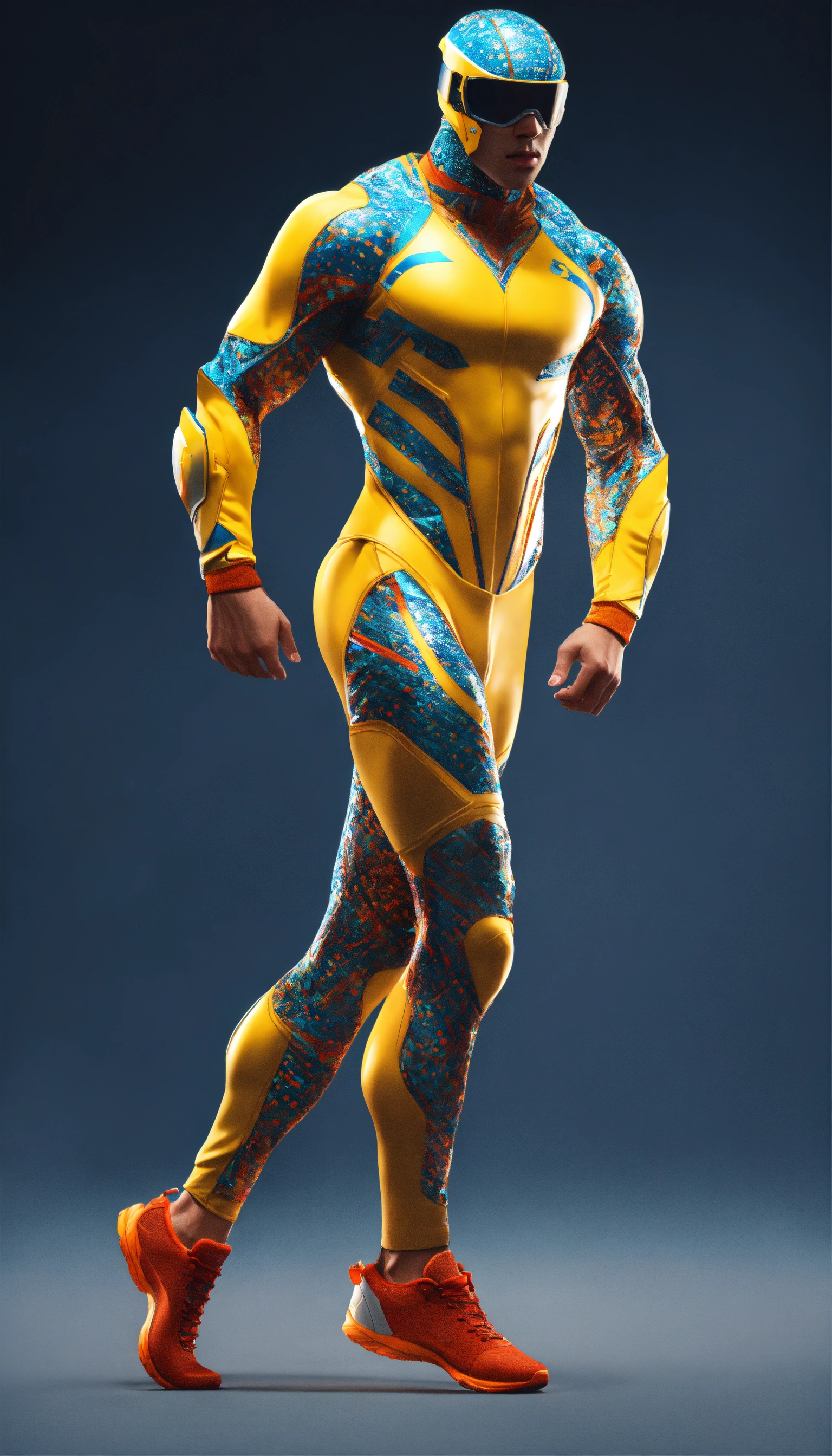 Lexica - Futuristic athlete designs, hard edges, complex and vibrant ...