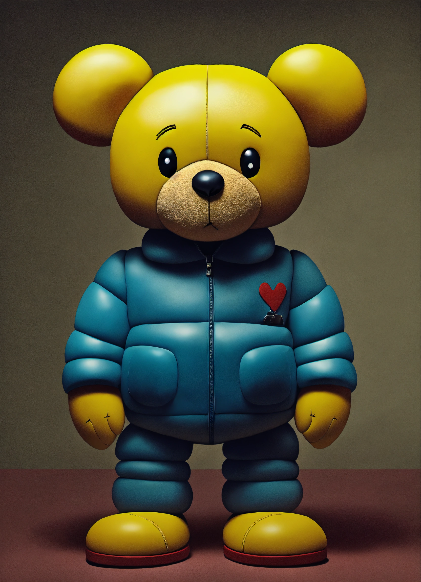 Lexica - Create a minimal character, in style of Kaws as a teddy bear