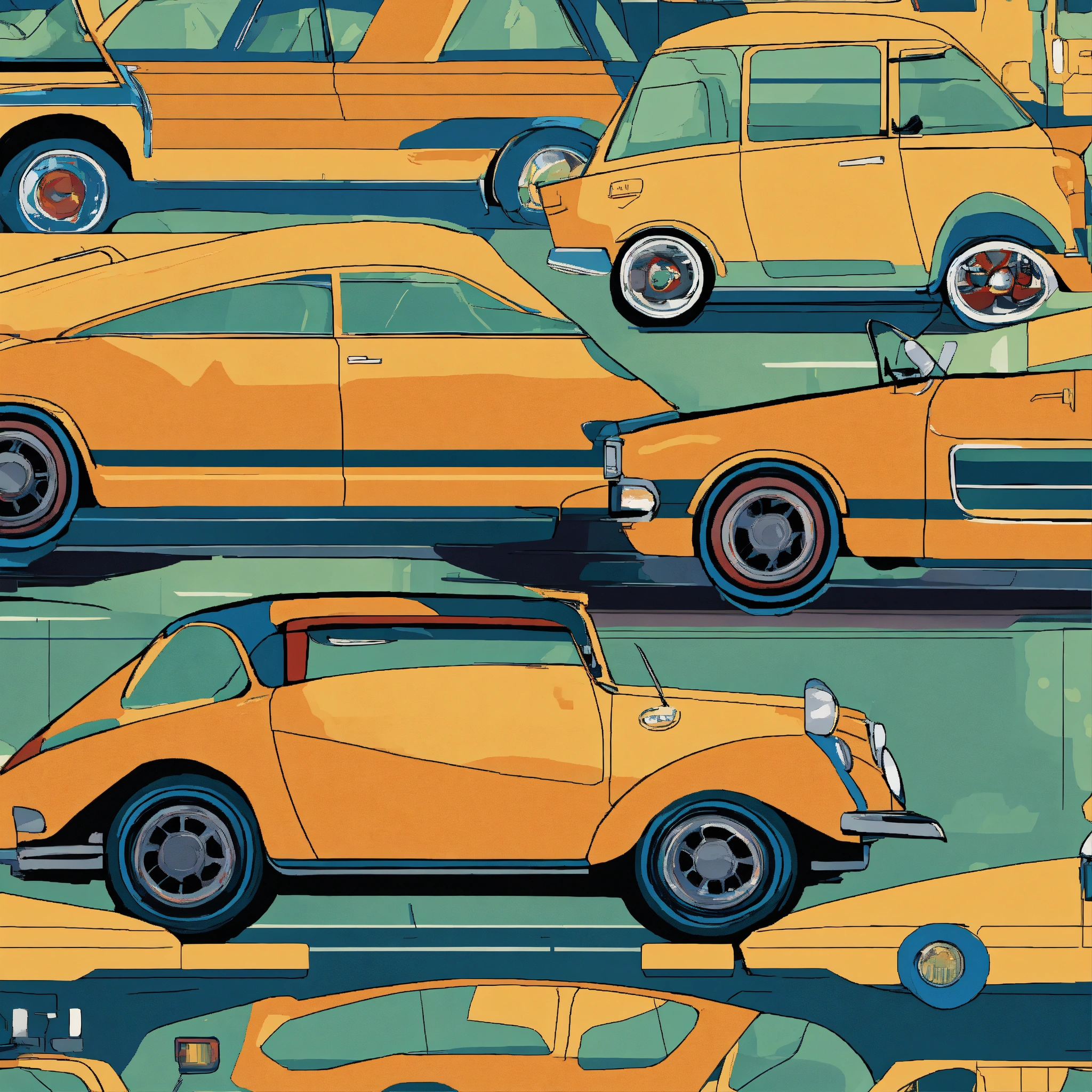 Lexica - Repeating pattern, flat, illustration, vector art, high ...