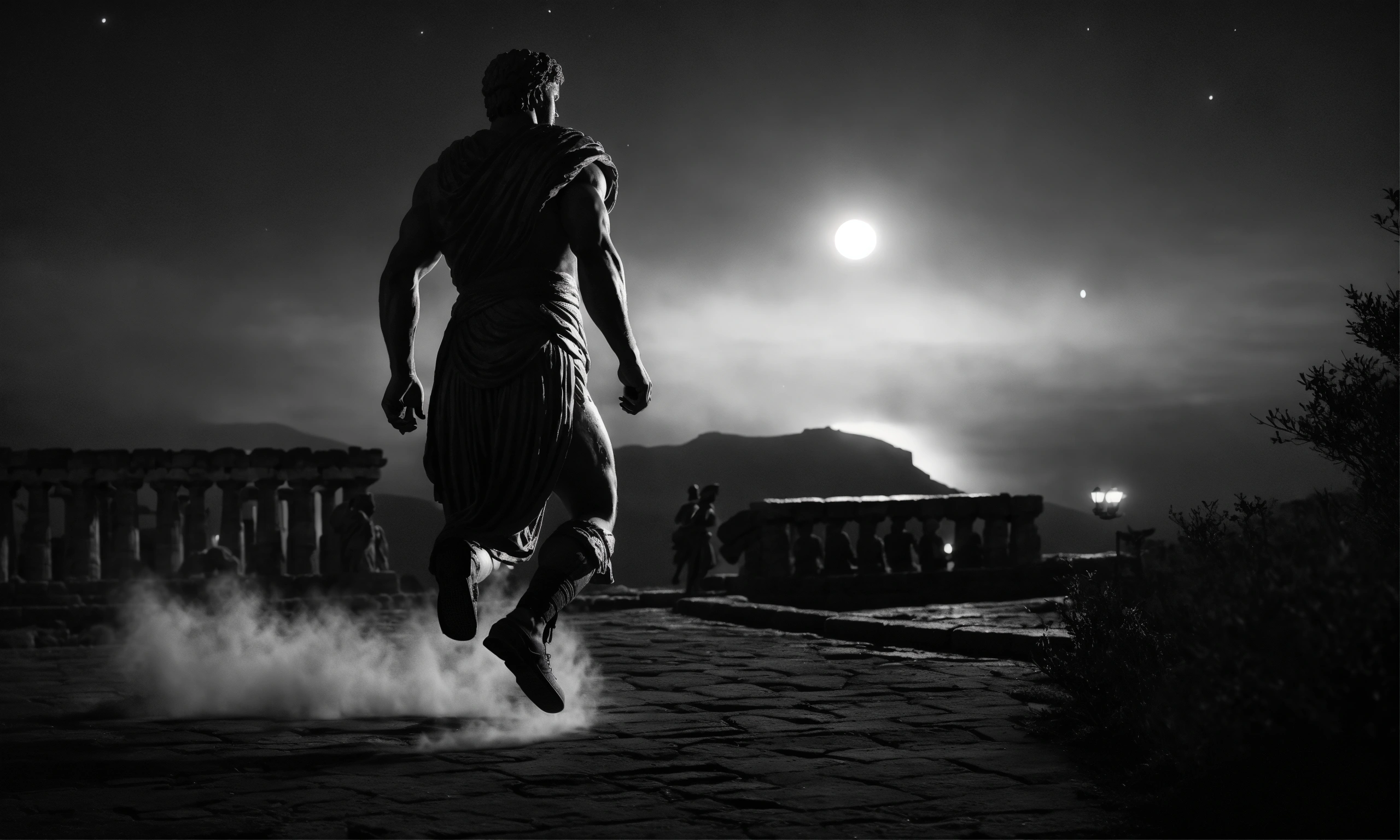 Lexica - "Please generate a Greek statue-like image of a strong man ...