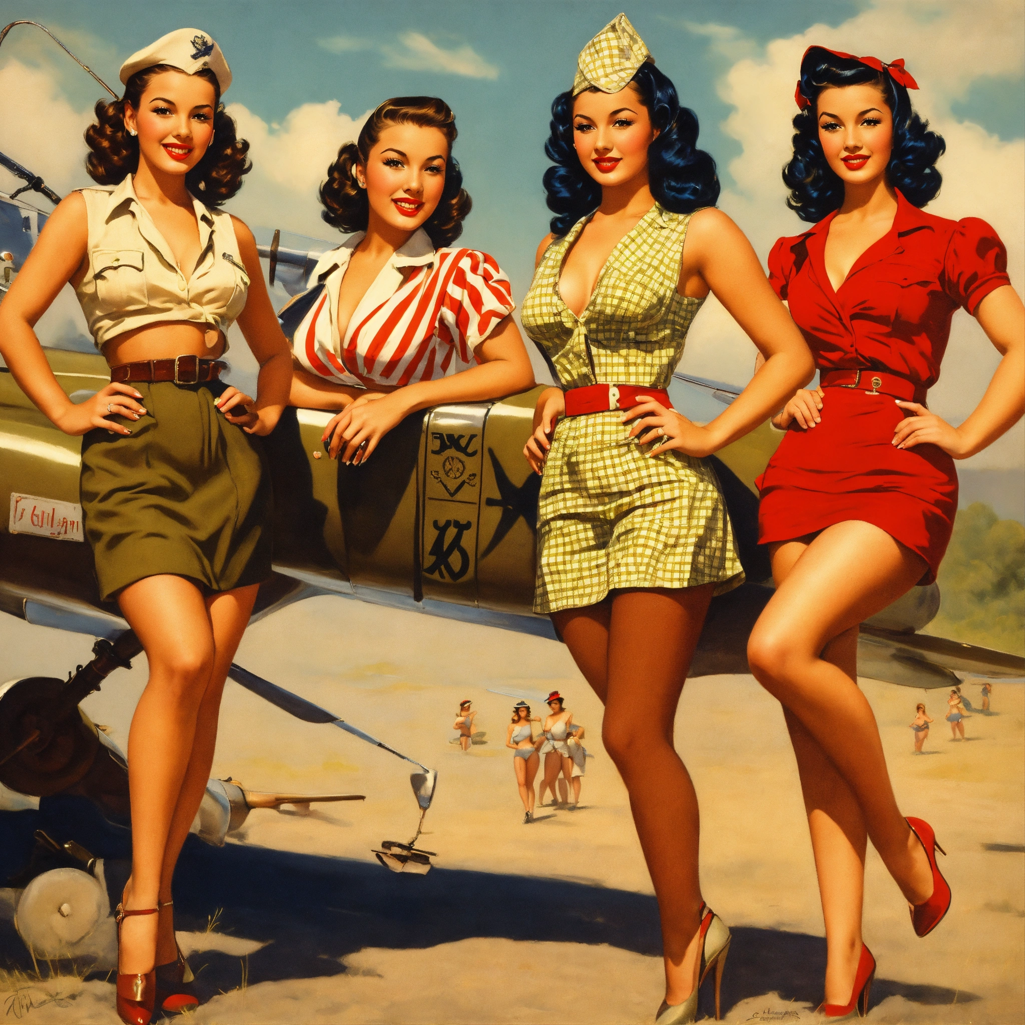 Lexica - A small group of WW2 pinup girls. They are diverse and from ...