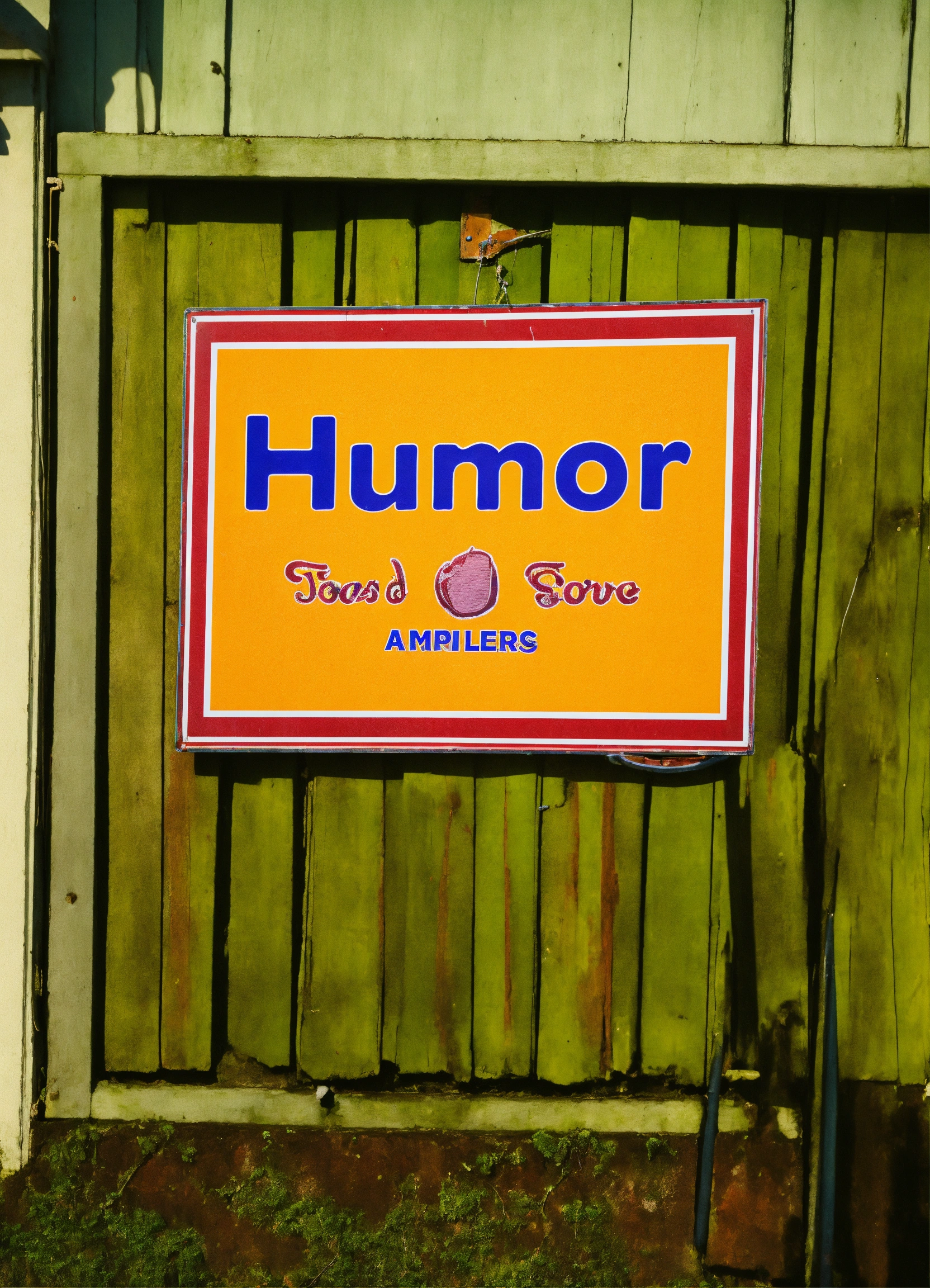 Lexica - A sign saying "HUMOR"
