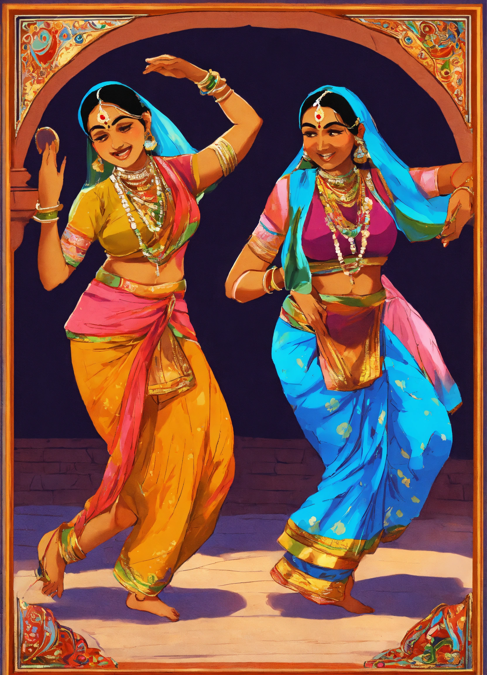 Lexica - Two old indian treditional women are doing very good dancing ...