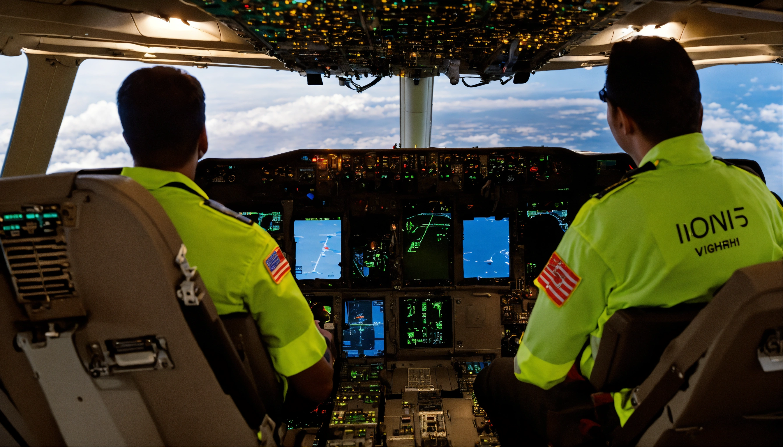 Lexica - A team of flight crew members conducting a precise safety ...