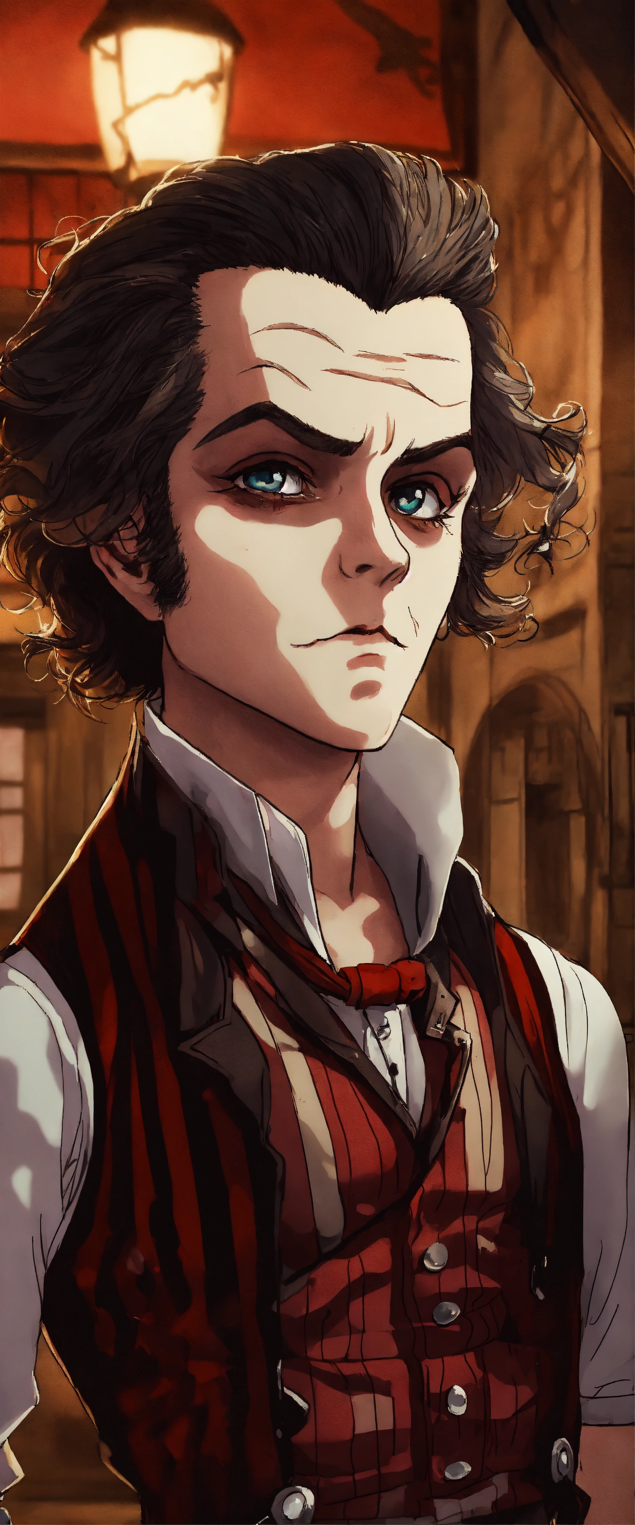 Lexica - Sweeney Todd en dessin animé mignon pour bébé, grands yeux ...