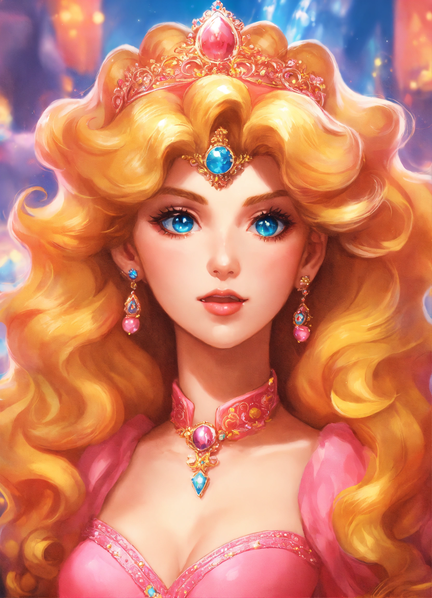 Lexica - "80s Princess Peach", big hair, magic, sparkling, intricately ...