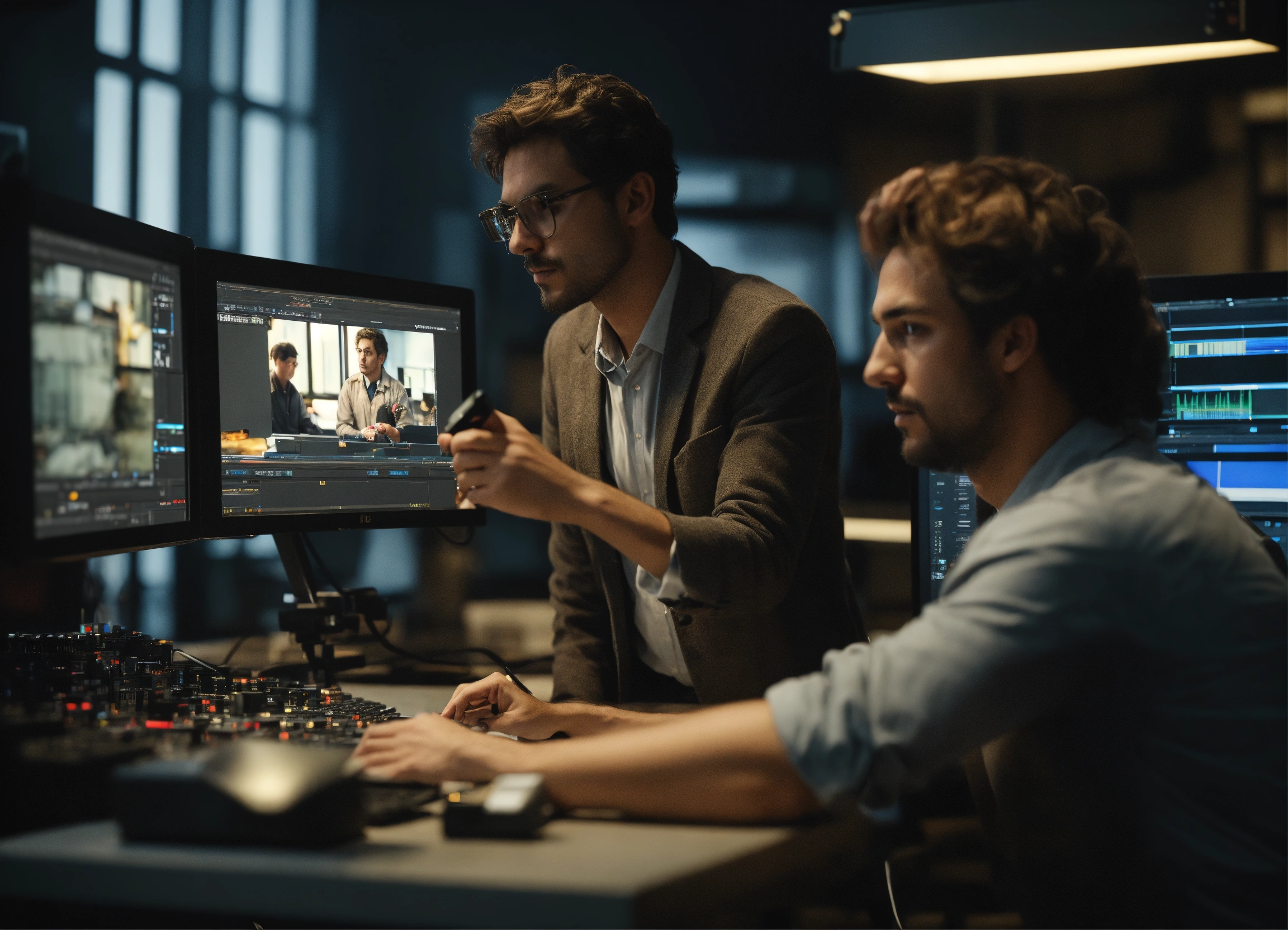 Lexica - Film studio. Two different people an editor and a director are ...