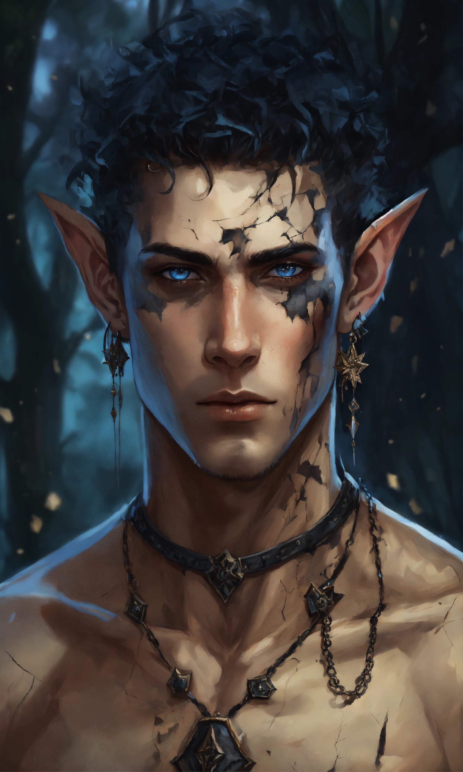 Lexica - Fantasy portrait of a gaunt male elf, sickly thin, scrawny ...