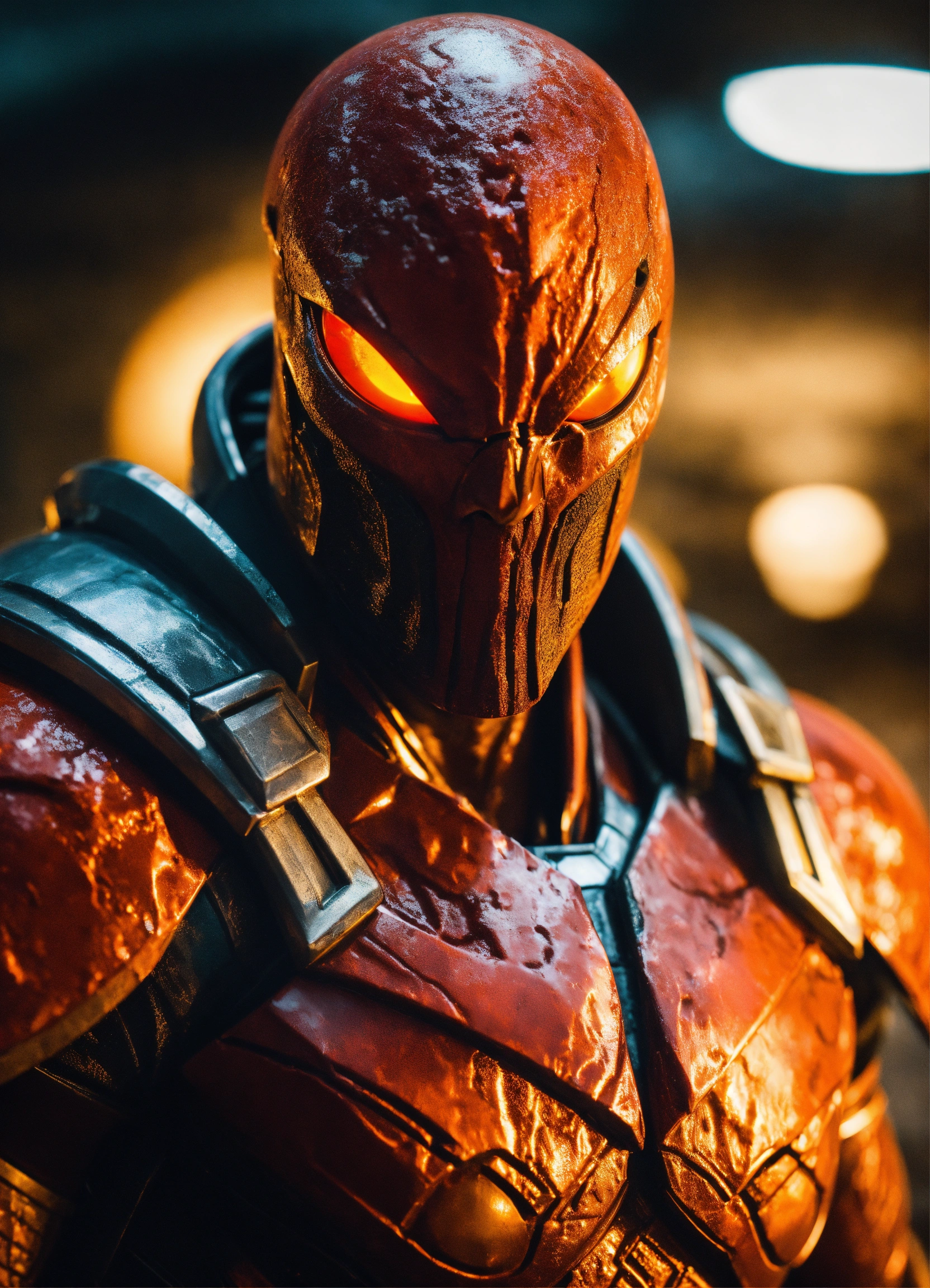 Lexica - Sharp red eyes, marvel, highly detailed, gladiator, full body ...