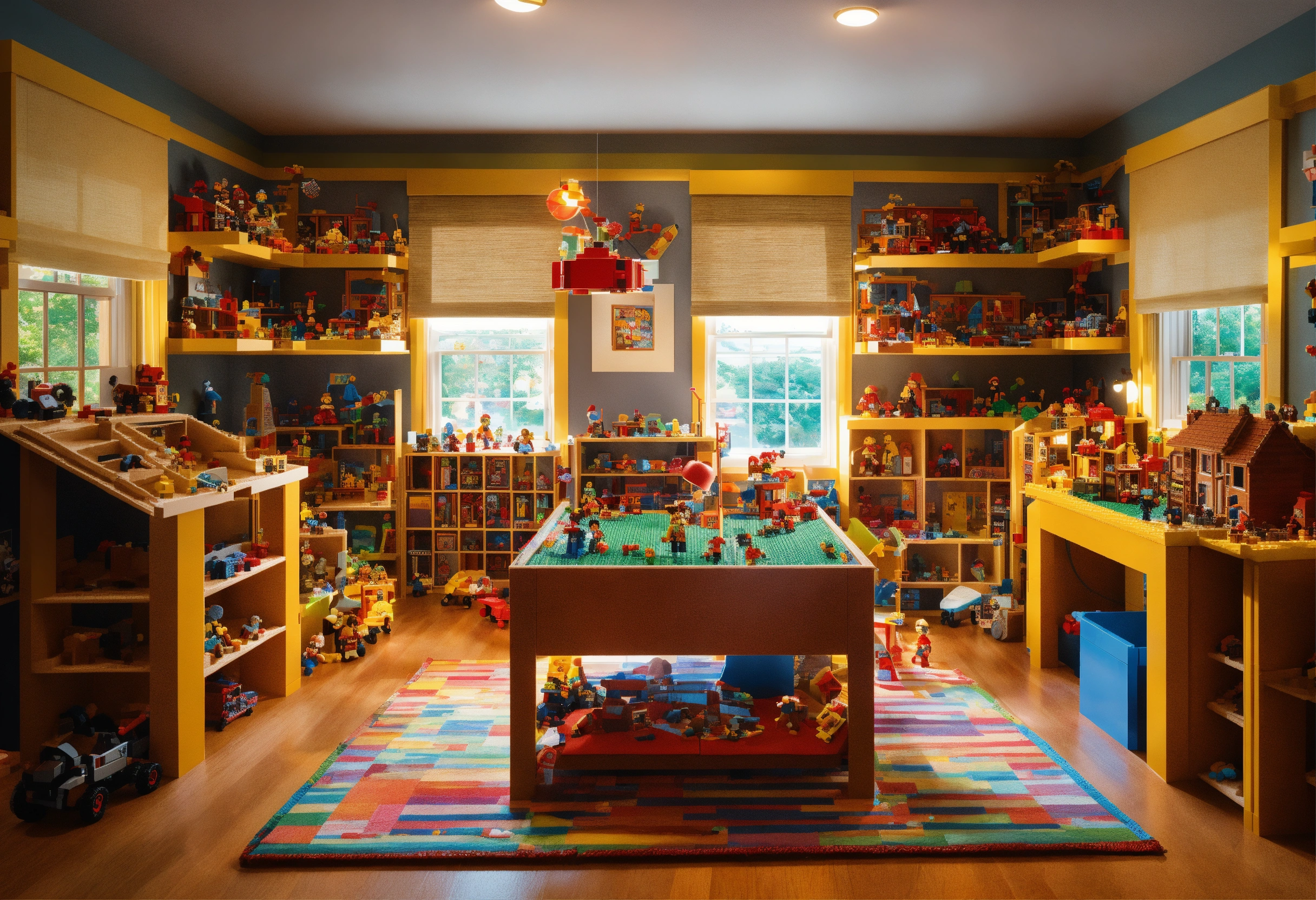 Lexica - Toy room with dolls, blocks, action figures, legos, etc ...
