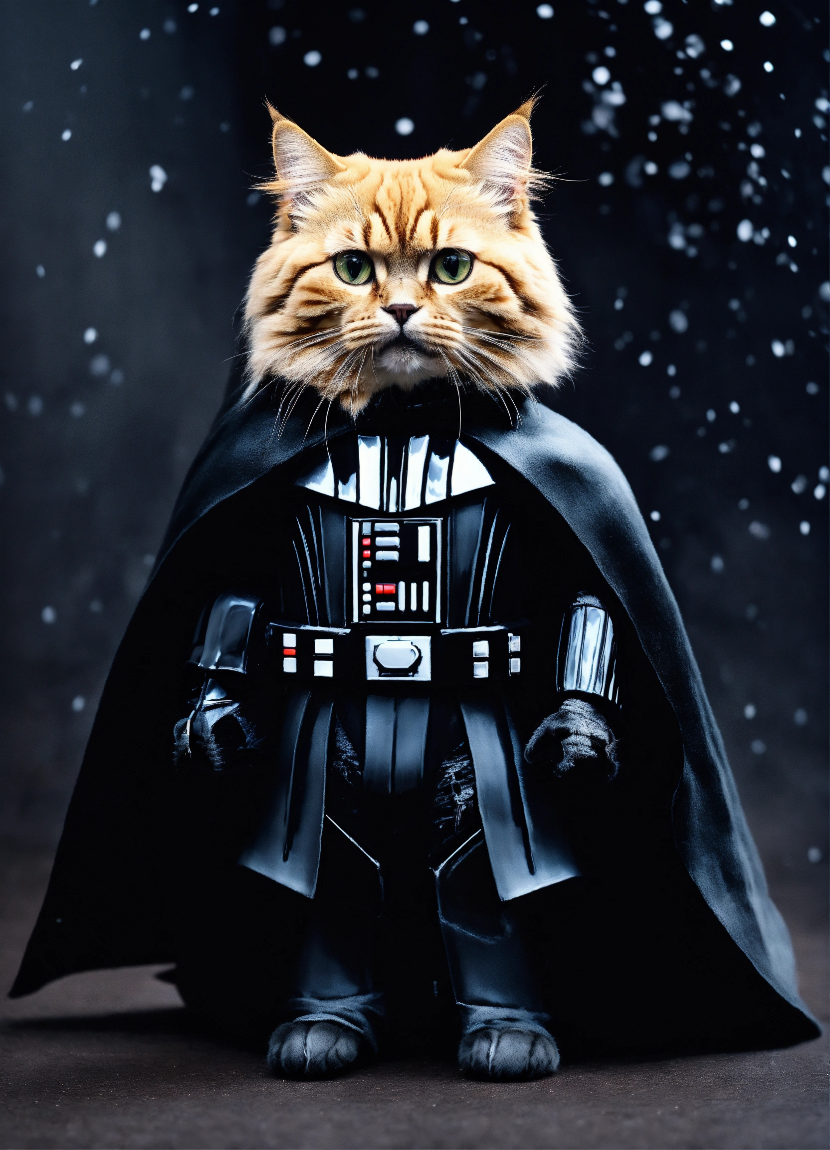 Lexica - Craft an image of a siberian cat in a darth vader costume ...