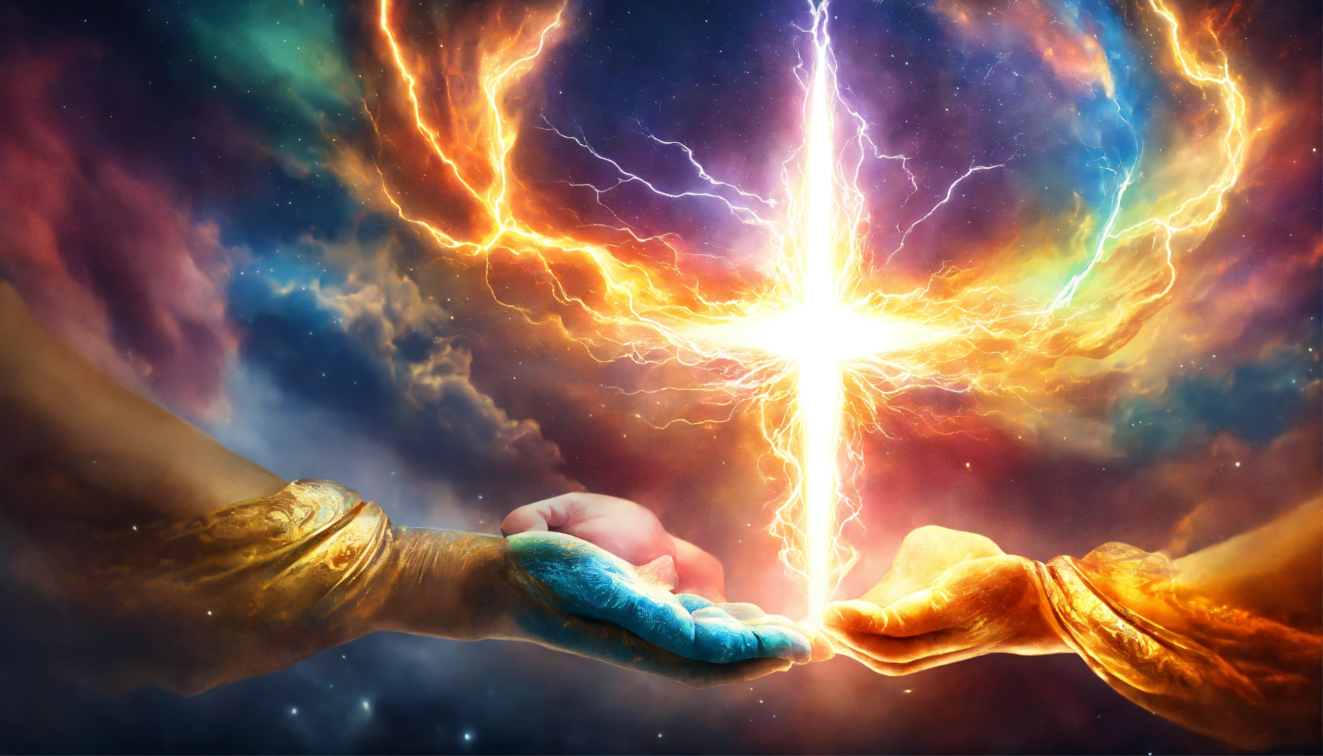 Lexica - Spiritual healing, hands of god with lightening, mystic and ...