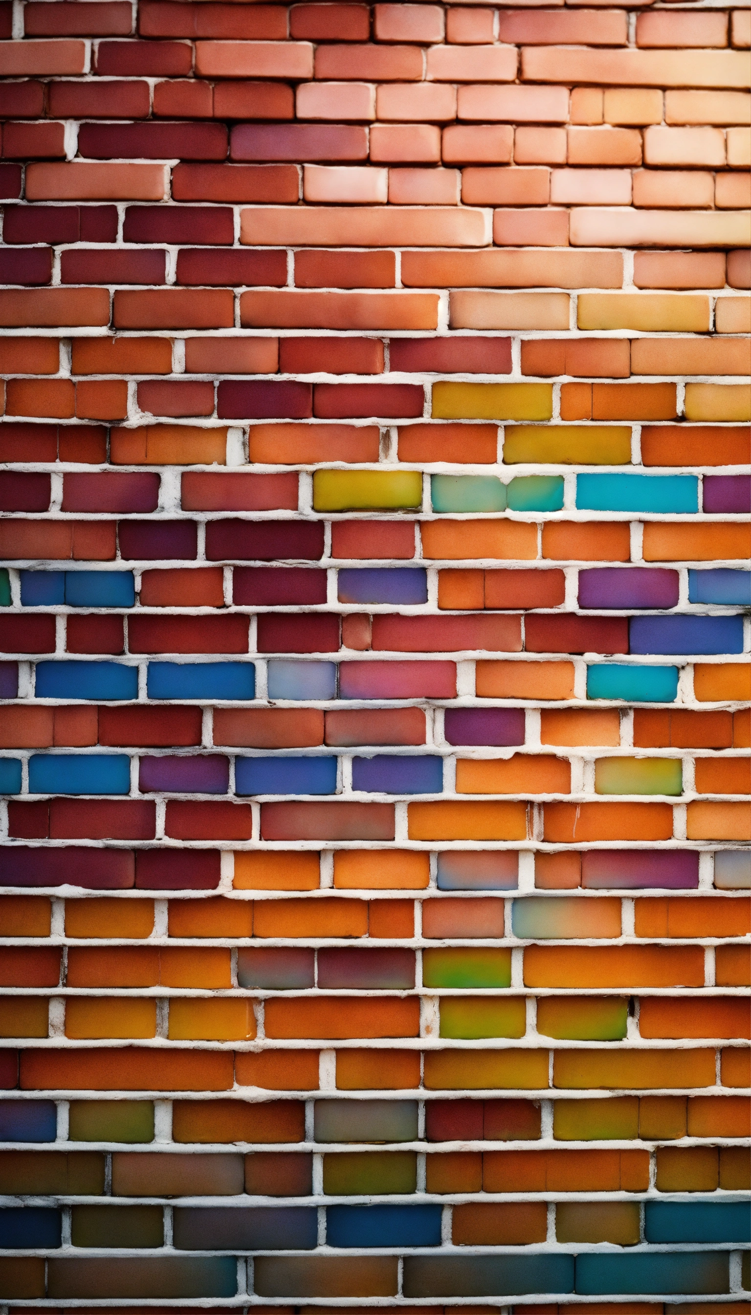 Lexica - White bricks wall texture, vibrant, Colorful gradient splash ...
