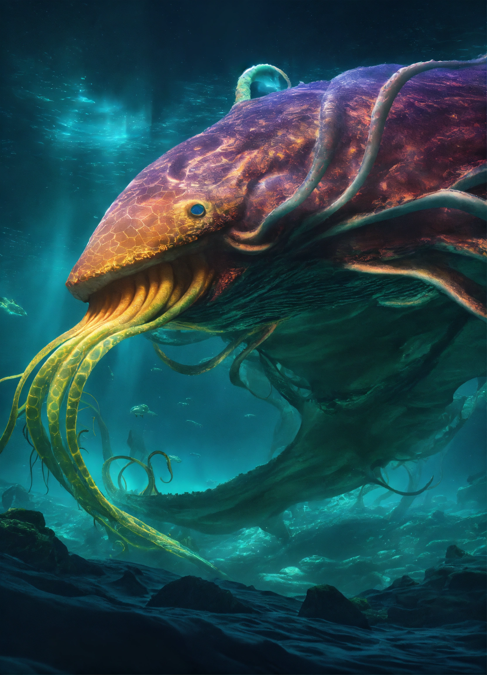 Lexica - Aurora Abysskraken This colossal sea creature, in 8K Ultra 3D, boasts mesmerizing ...