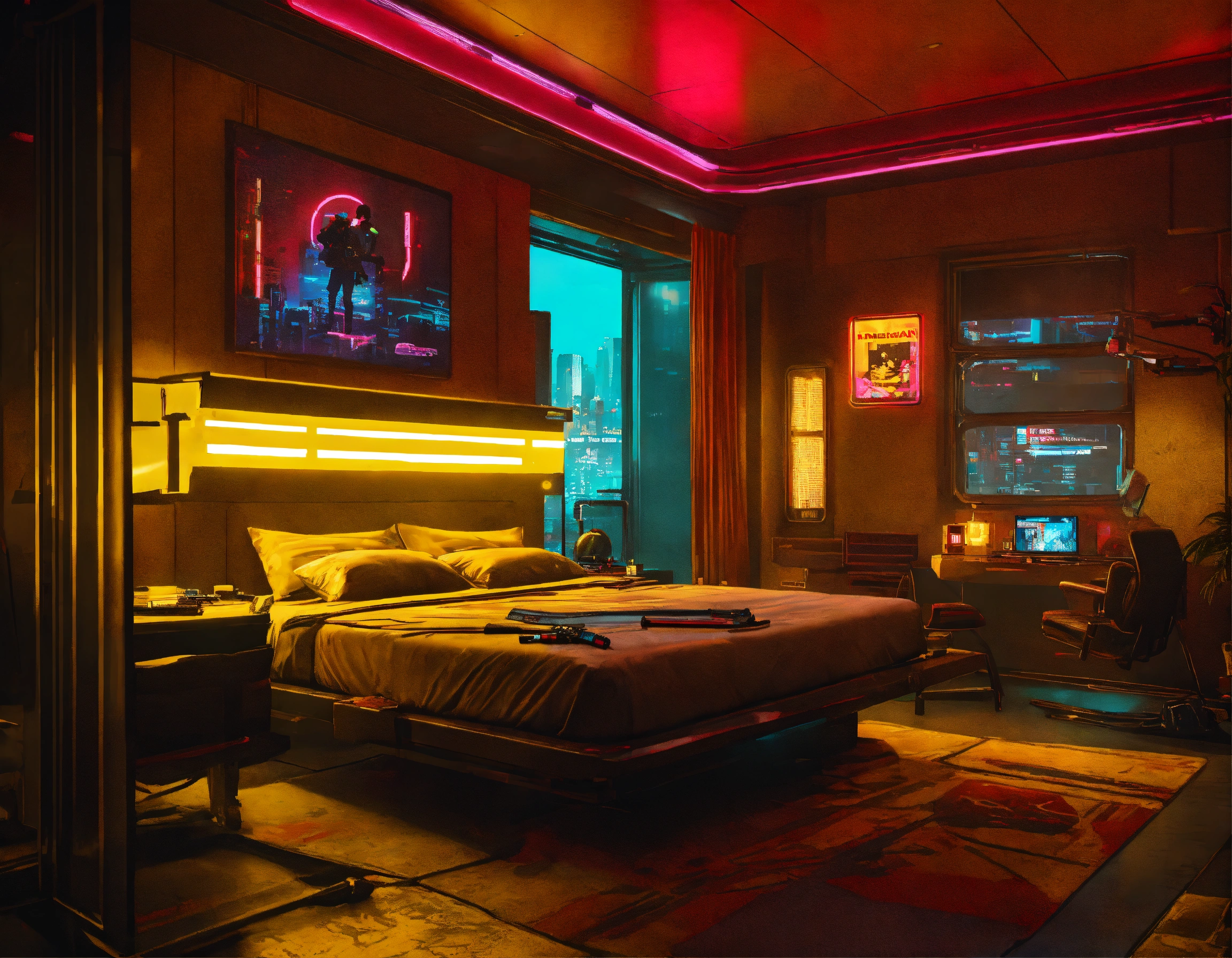 Lexica - Cyberpunk 2077 hotel room