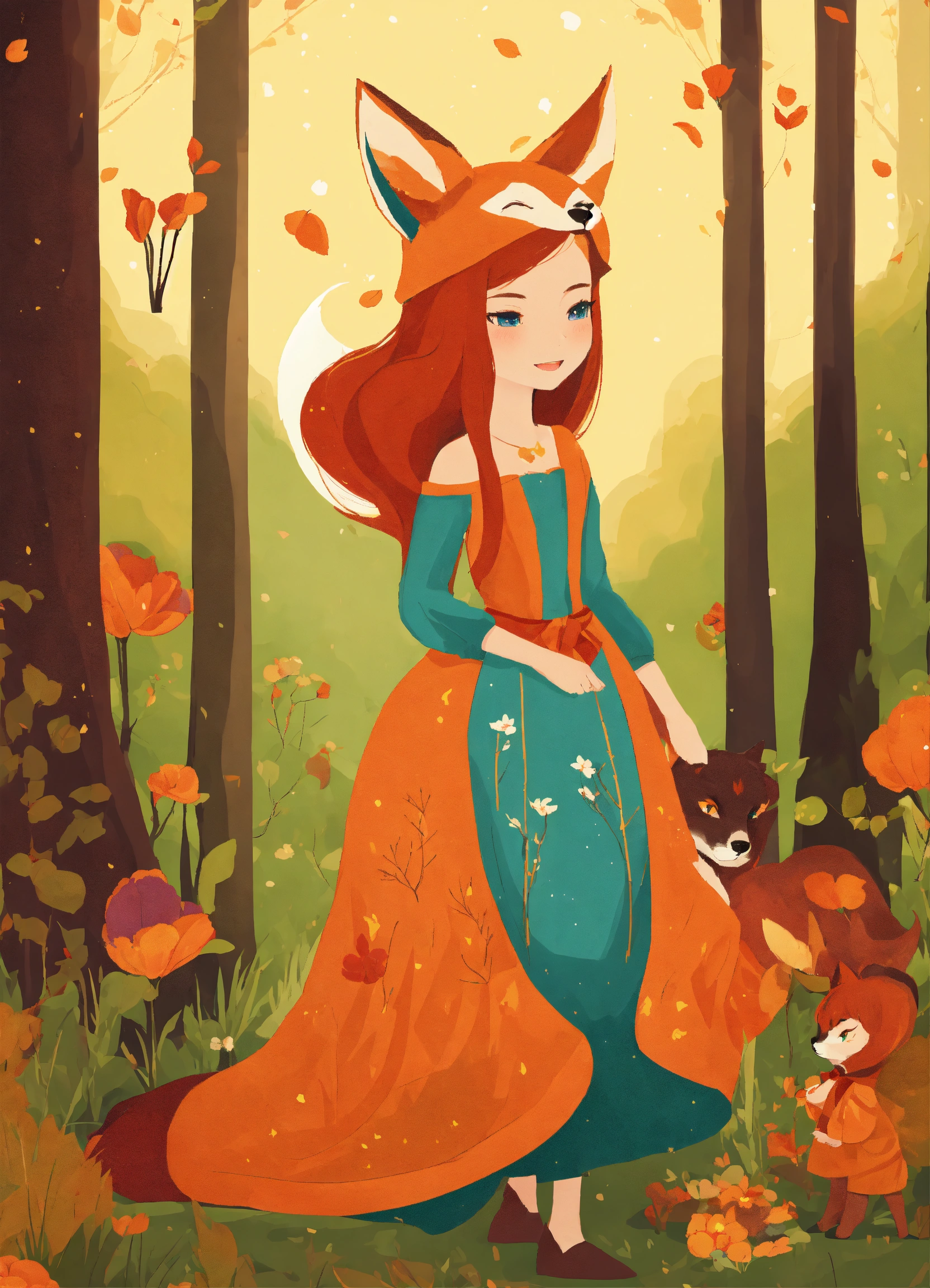 Lexica - The concept of the character is a fox girl. In the style of ...