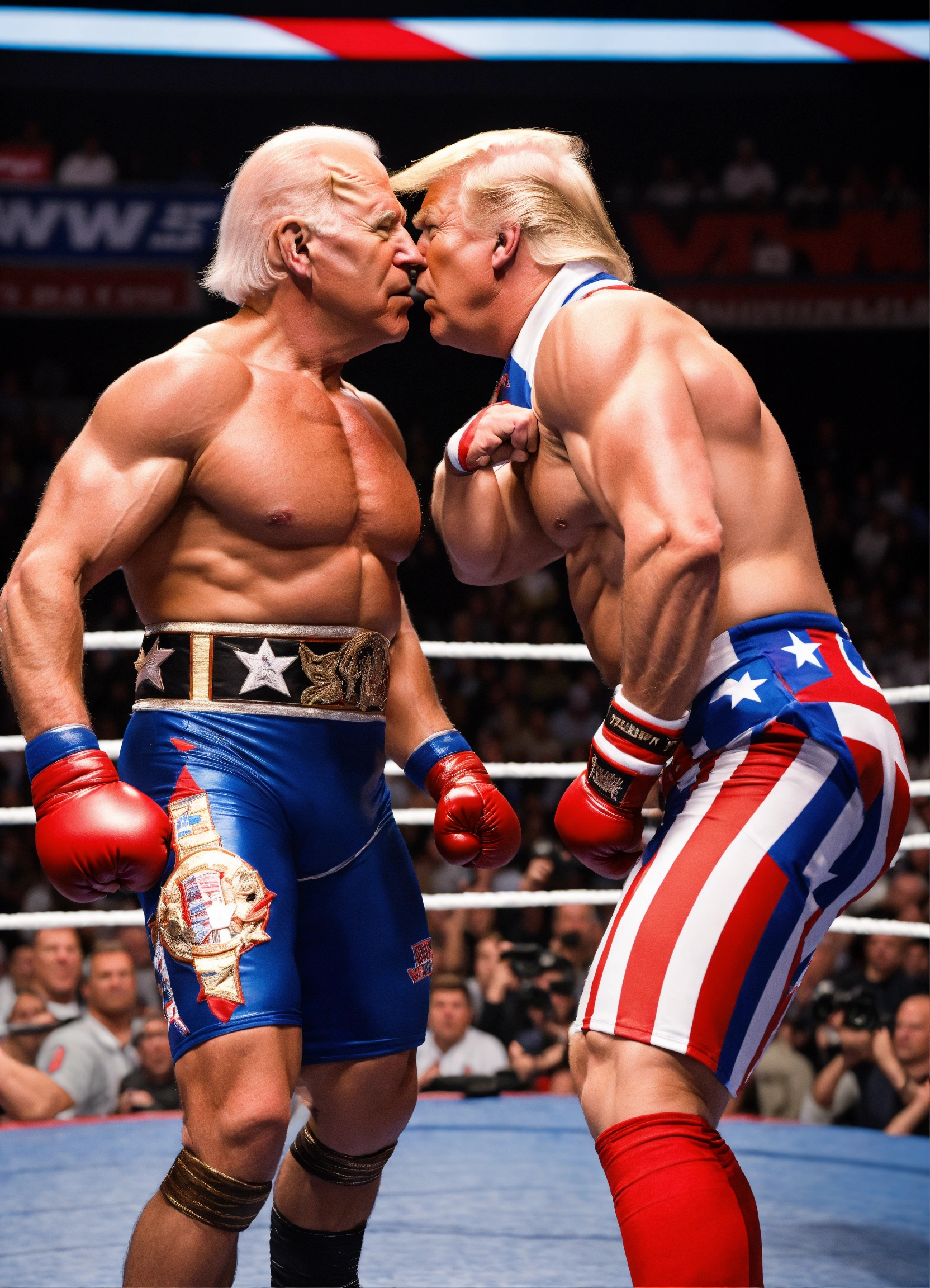 Lexica - Photo realistic shot of Joe Biden and Donald Trump as ...