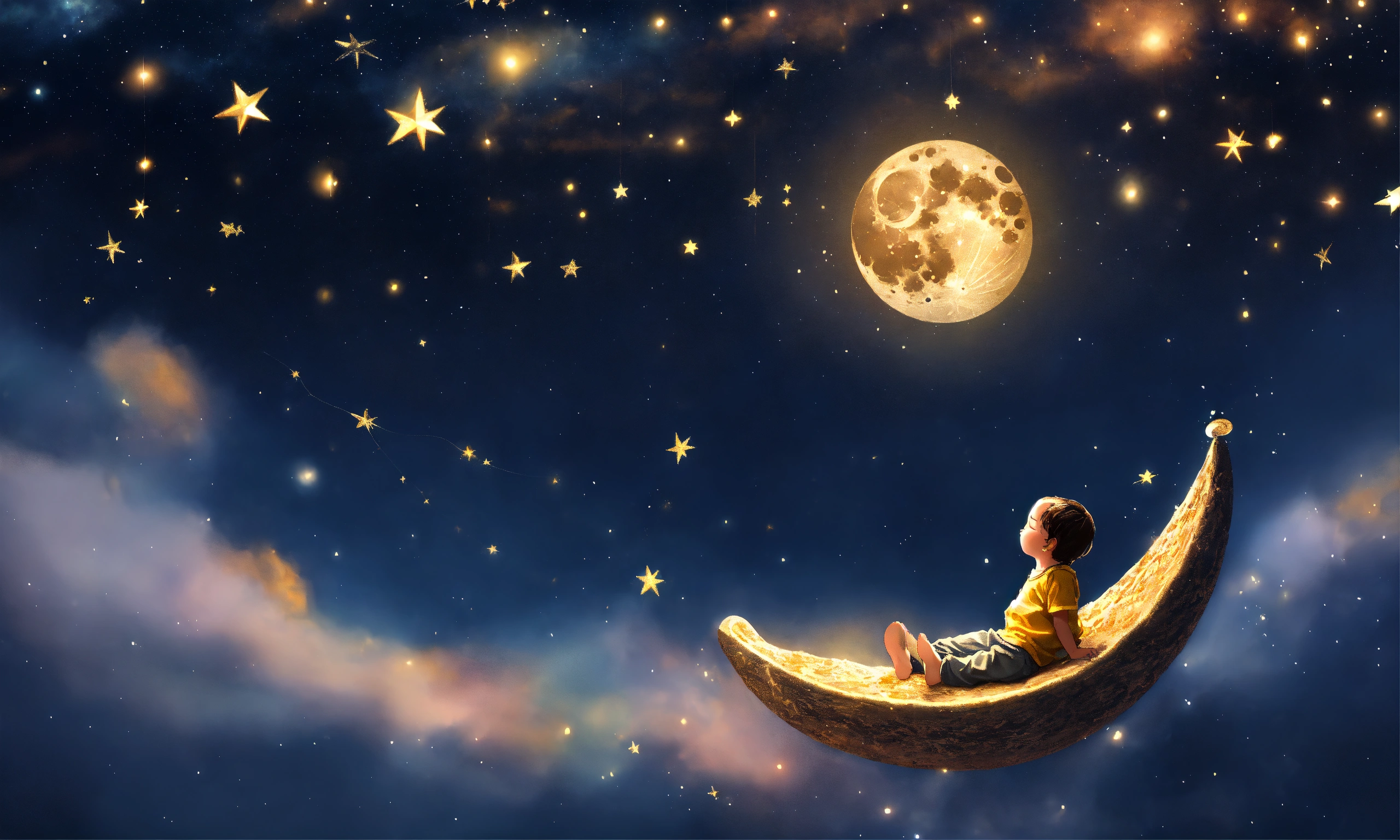 Lexica - "Generate an image of small toddler peacefully sleeping on a ...