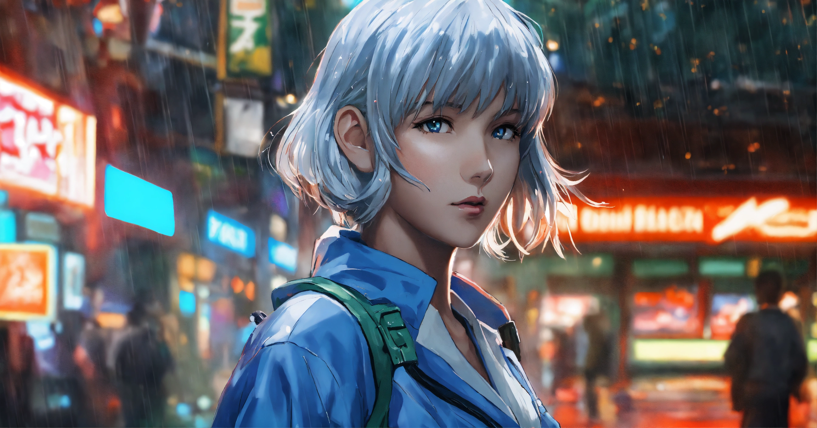 Lexica - Anime art of Rei Ayanami from GUNDAM, detailed scene, stunning ...