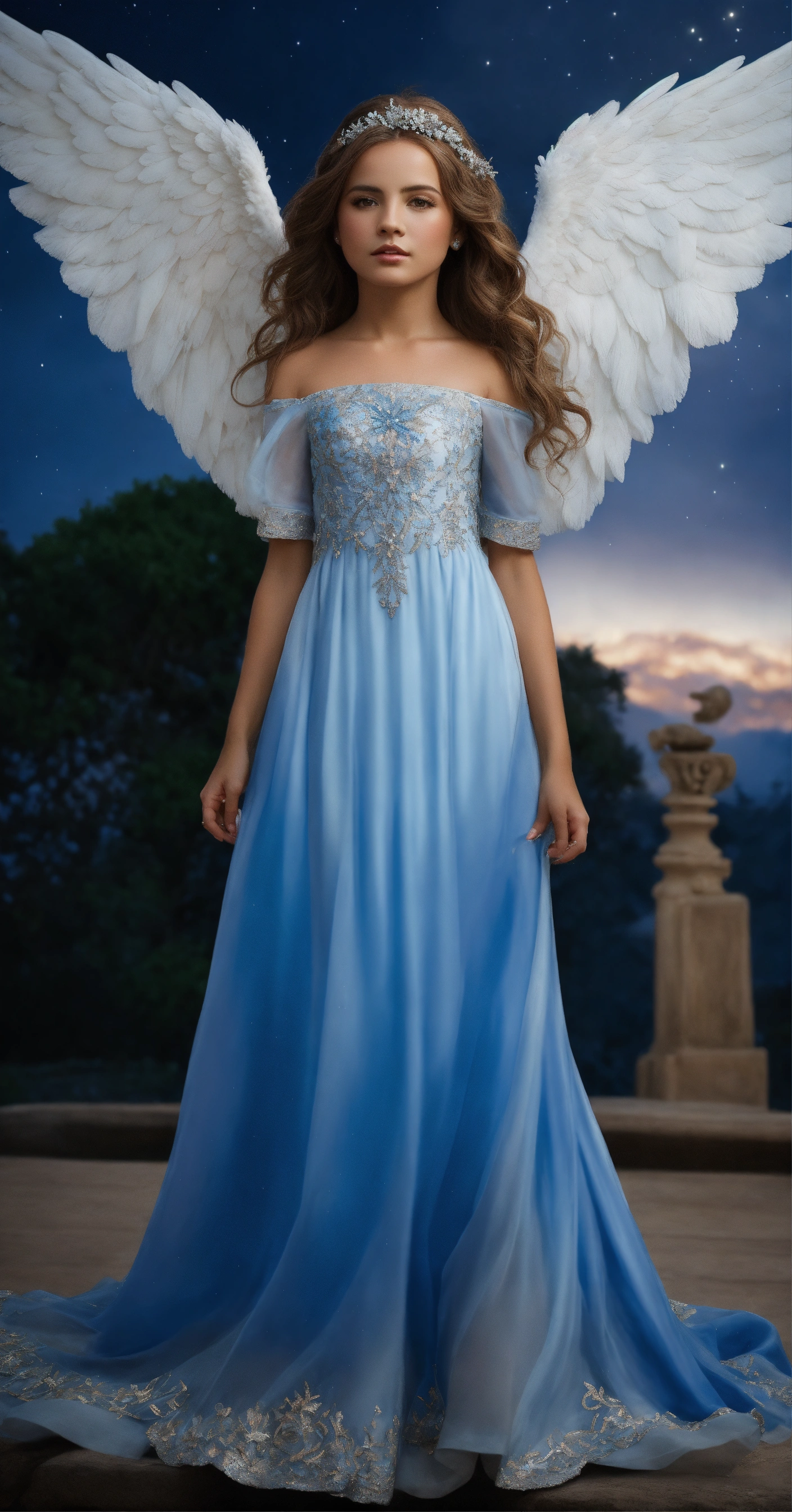 Lexica - 2 Angeles guardianes varones con alas de angel de color azul ...