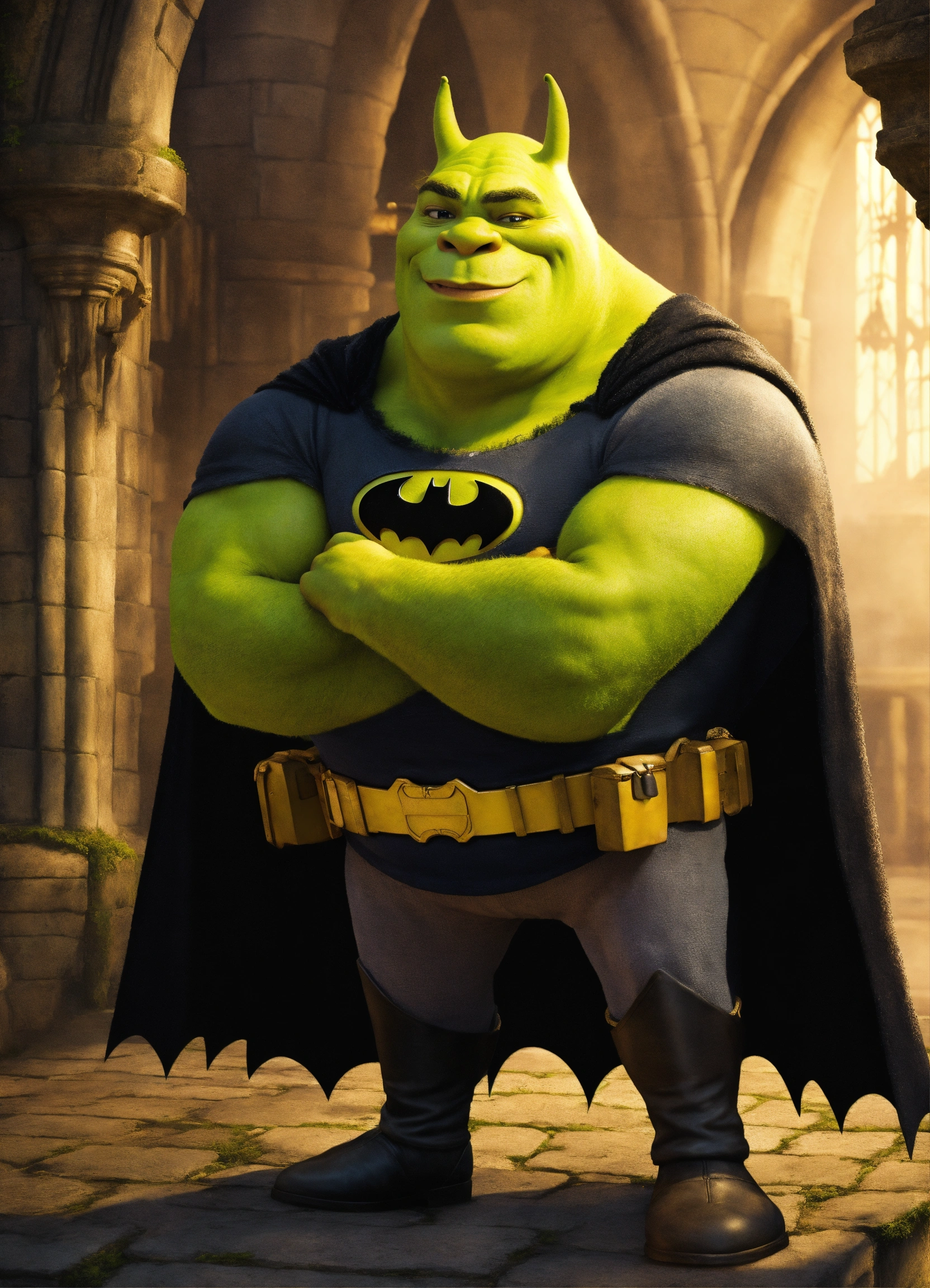 Lexica - Shrek en tenue de Batman