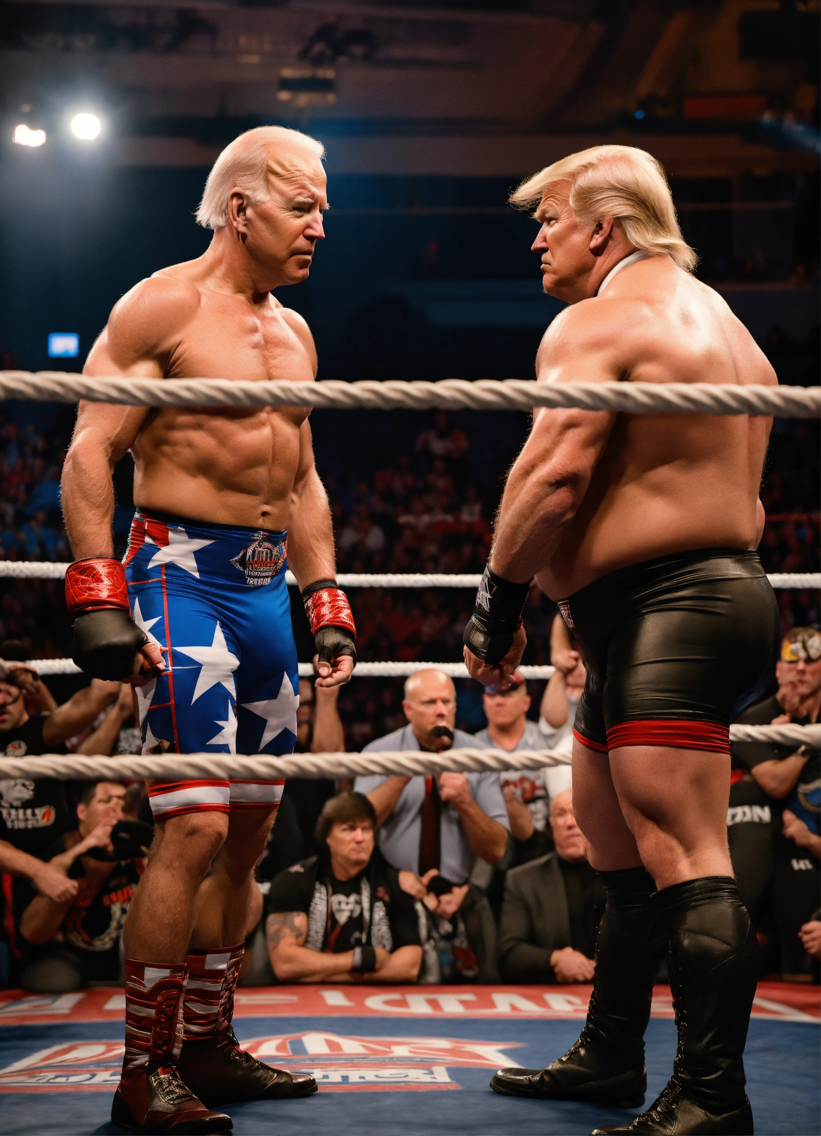 Lexica - Photo realistic shot of Joe Biden and Donald Trump as ...