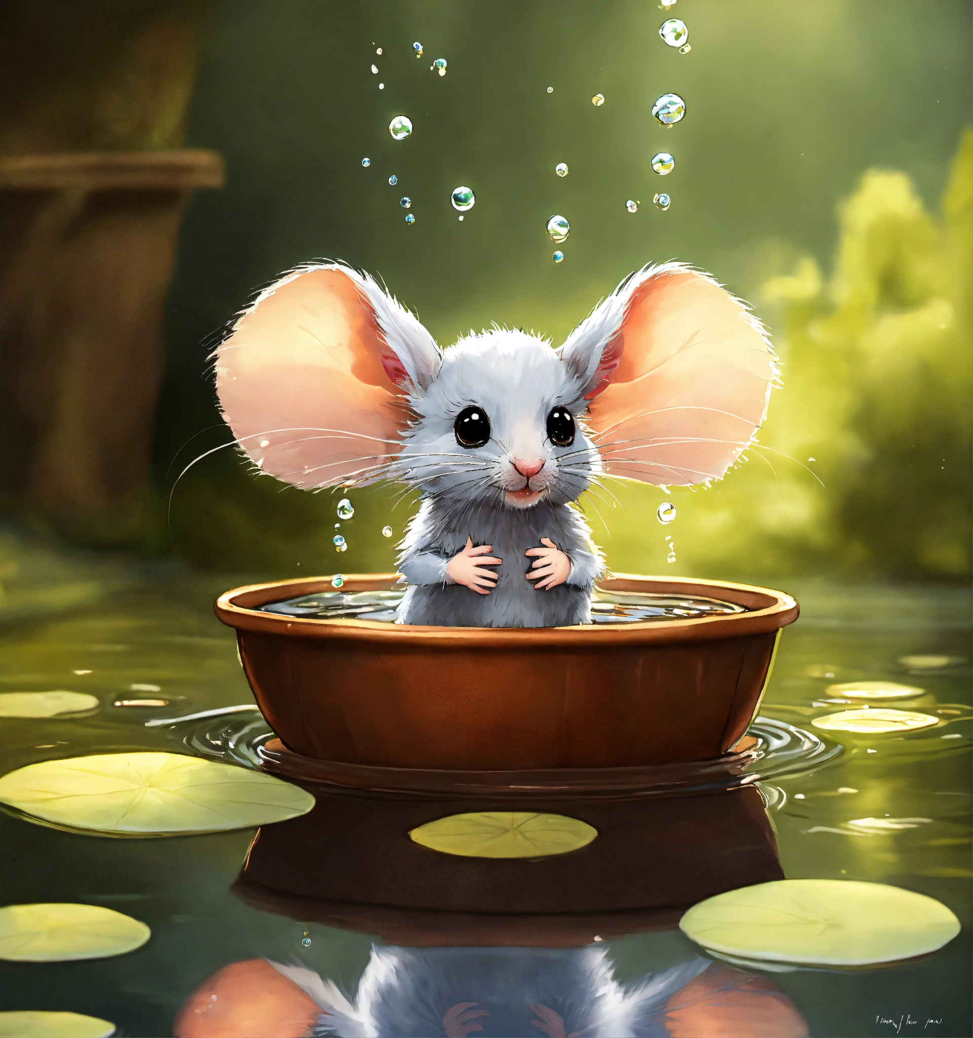 Lexica - Cute mouse being baptized