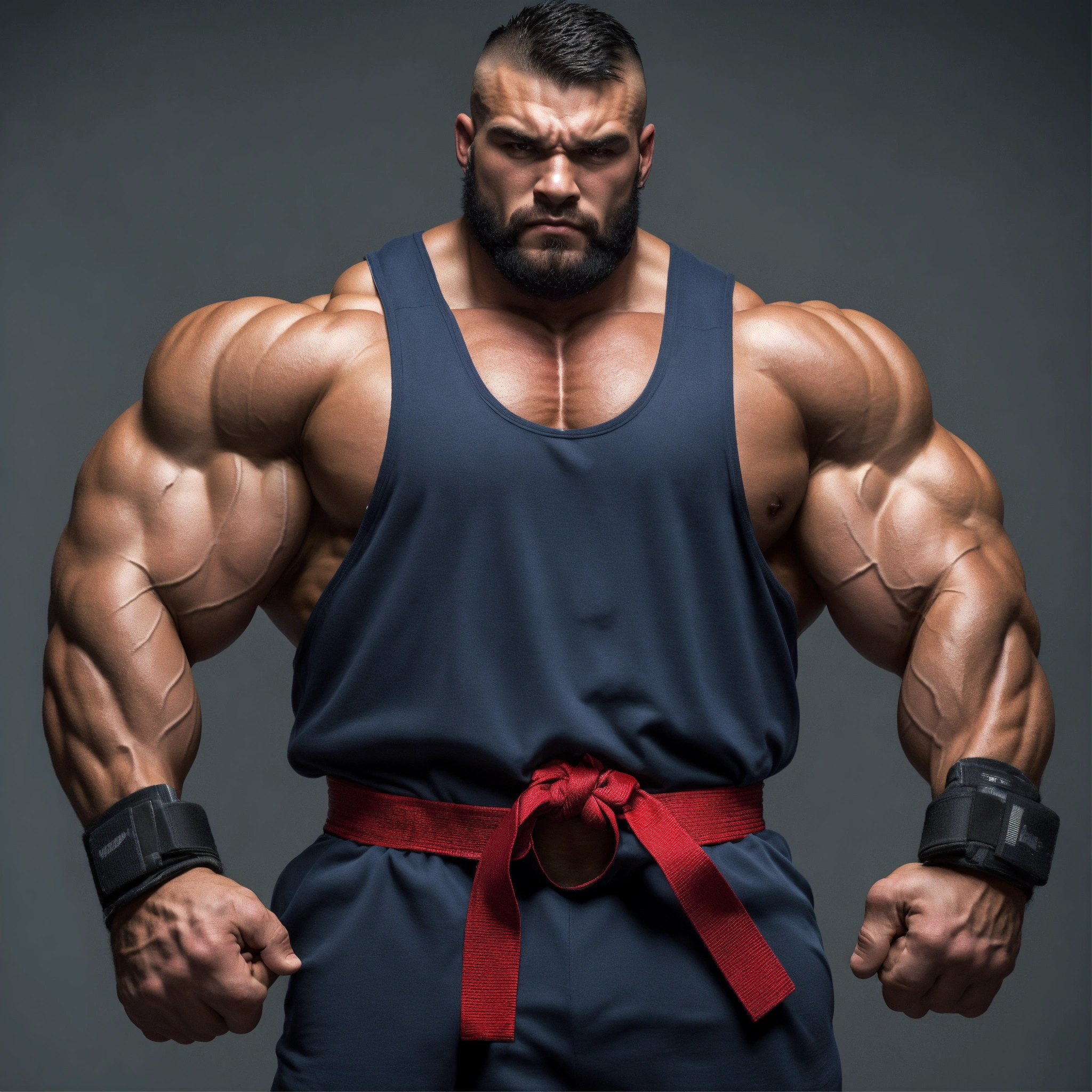 Lexica - 30-year-old man with big muscles, big bodybuilder, body like a wrestler, in the ...