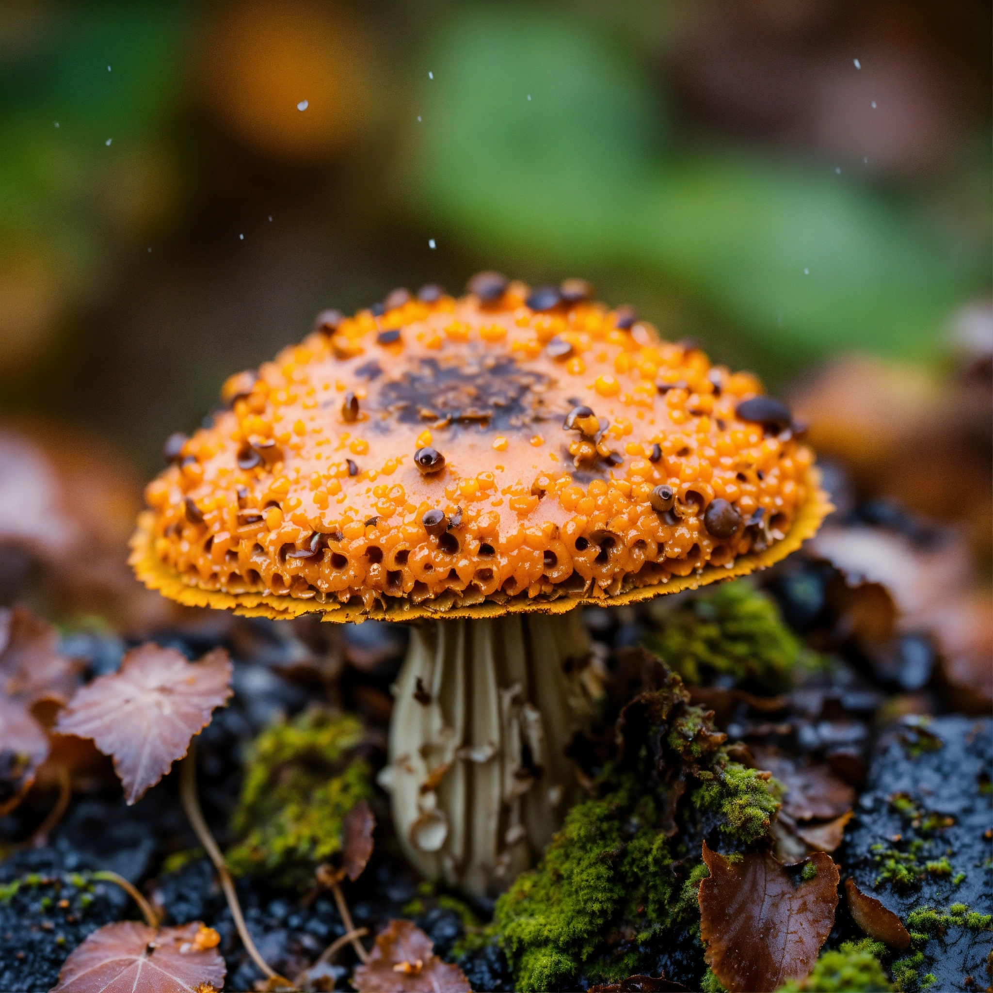 Lexica - Dark creepy ugly rainy Autumn macro photography close-up of a ...