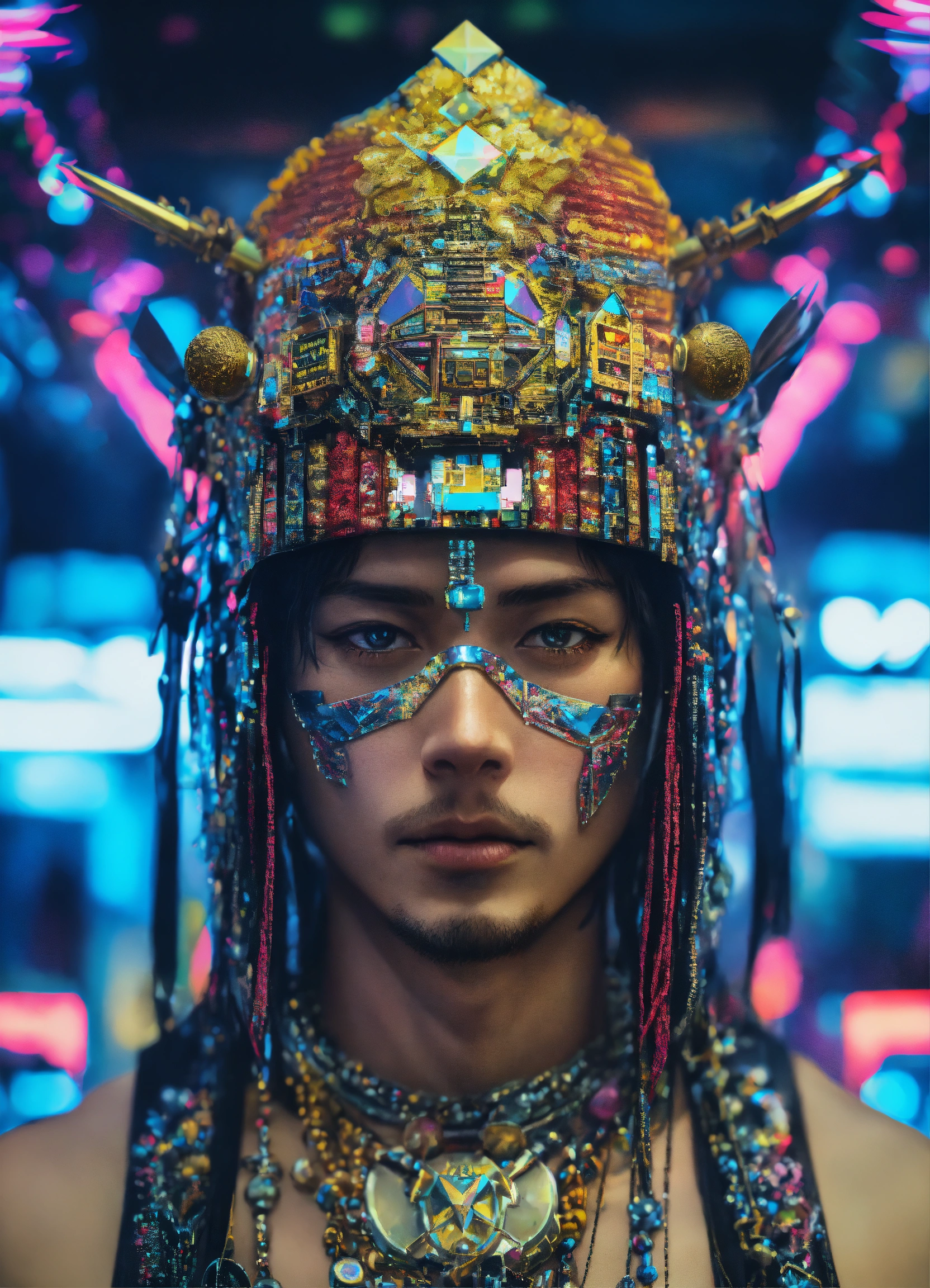 Lexica - I’m Photorealistic portrait of A diamond metal occult ...