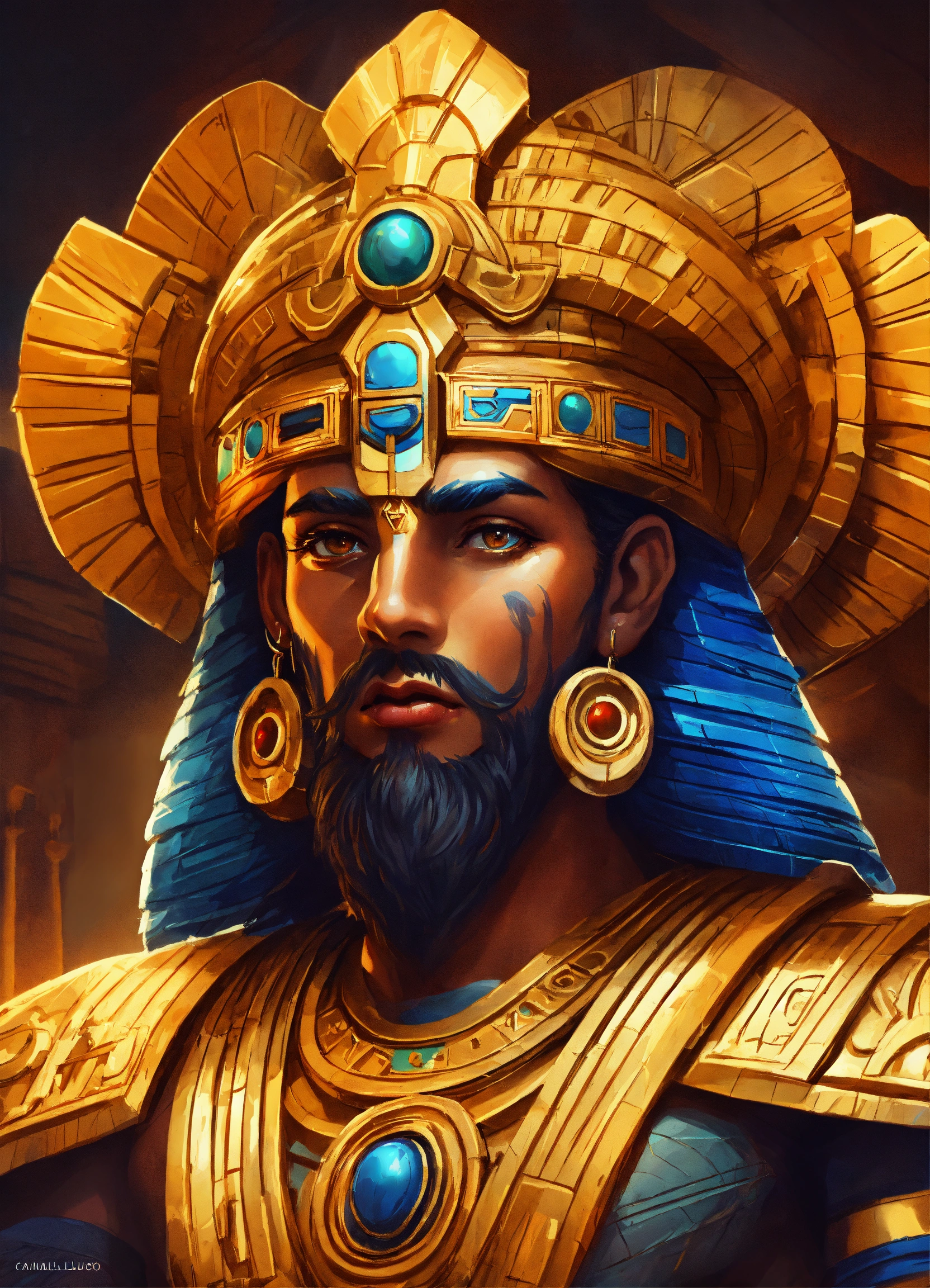 Lexica - God Ra, volumetric cartoon oil paint, 2D illustration style ...
