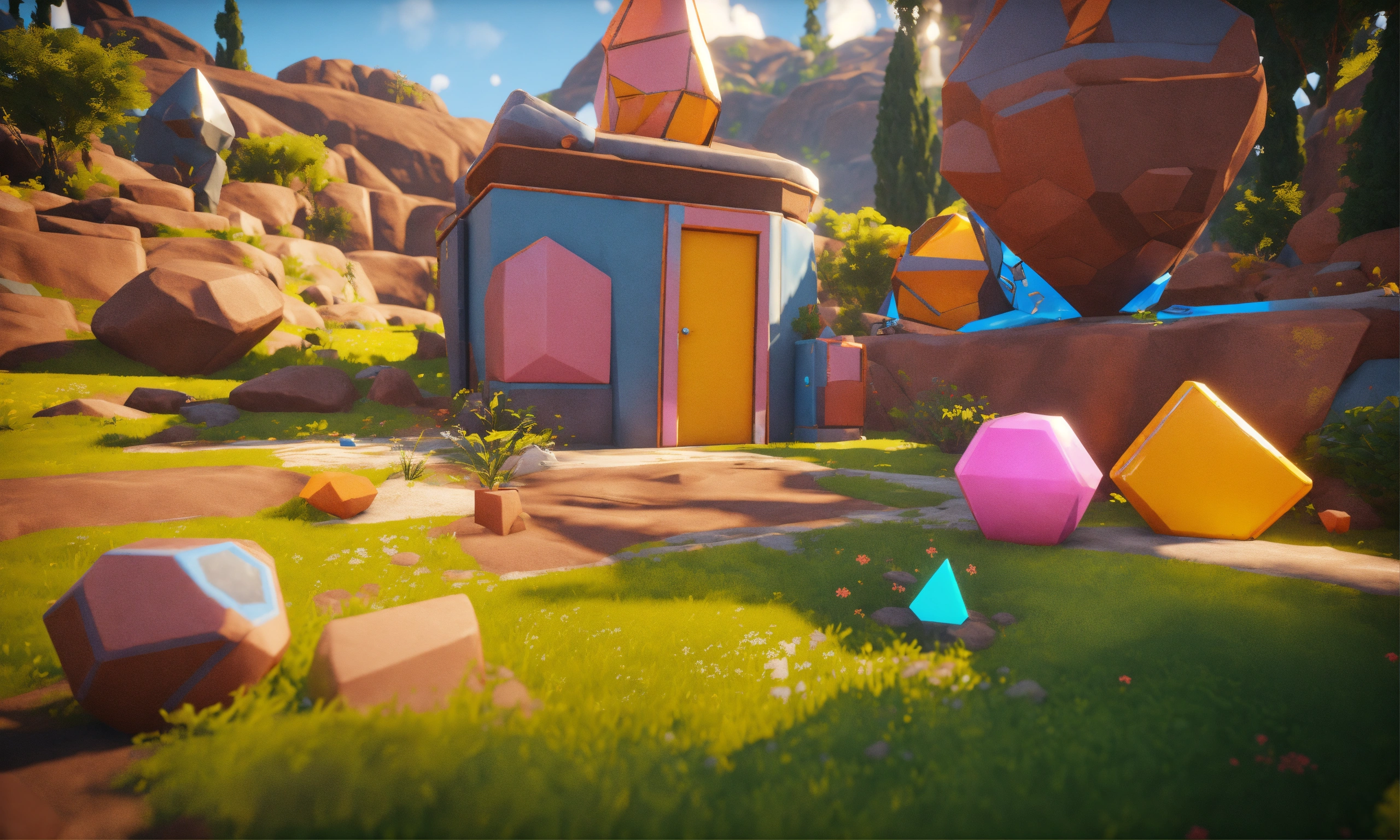 Lexica - Geometric shapes, unreal engine, mechanic style, cute, 8k ...
