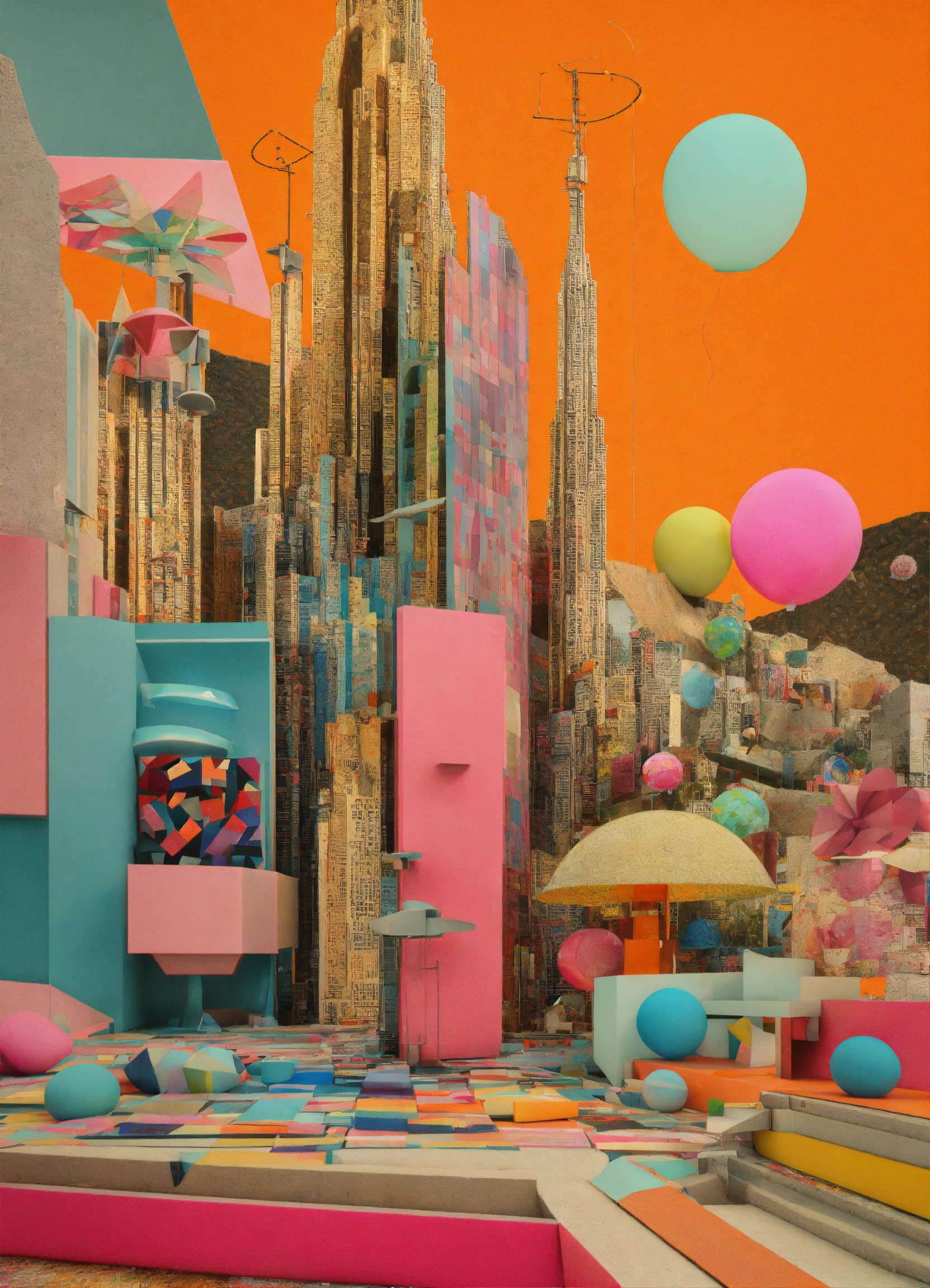 Lexica - News quest, collage style, 3d hyperpop, organic patterns ...