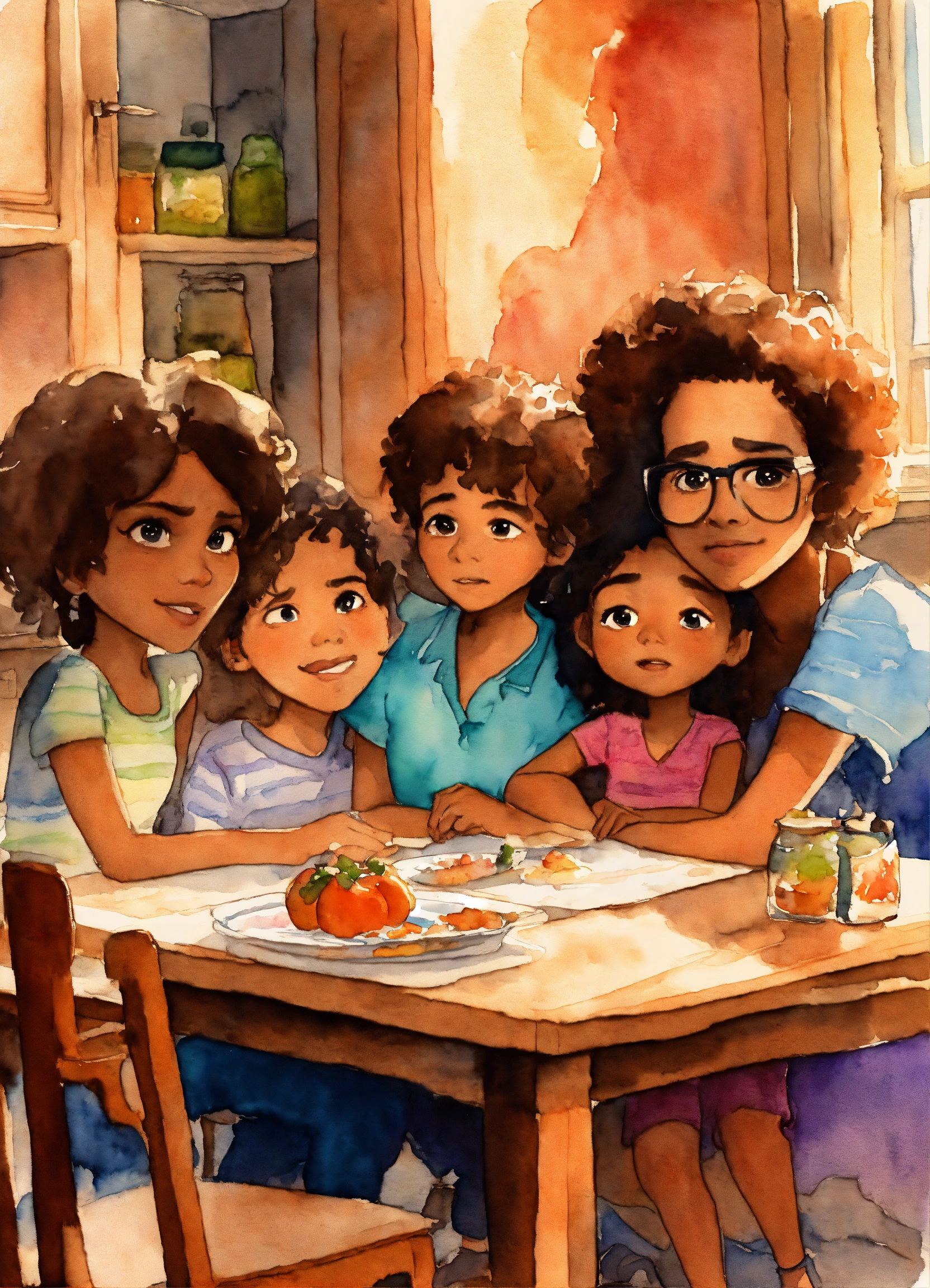 Lexica - Watercolor pixar painting of 8 year old Halle Berry and her ...