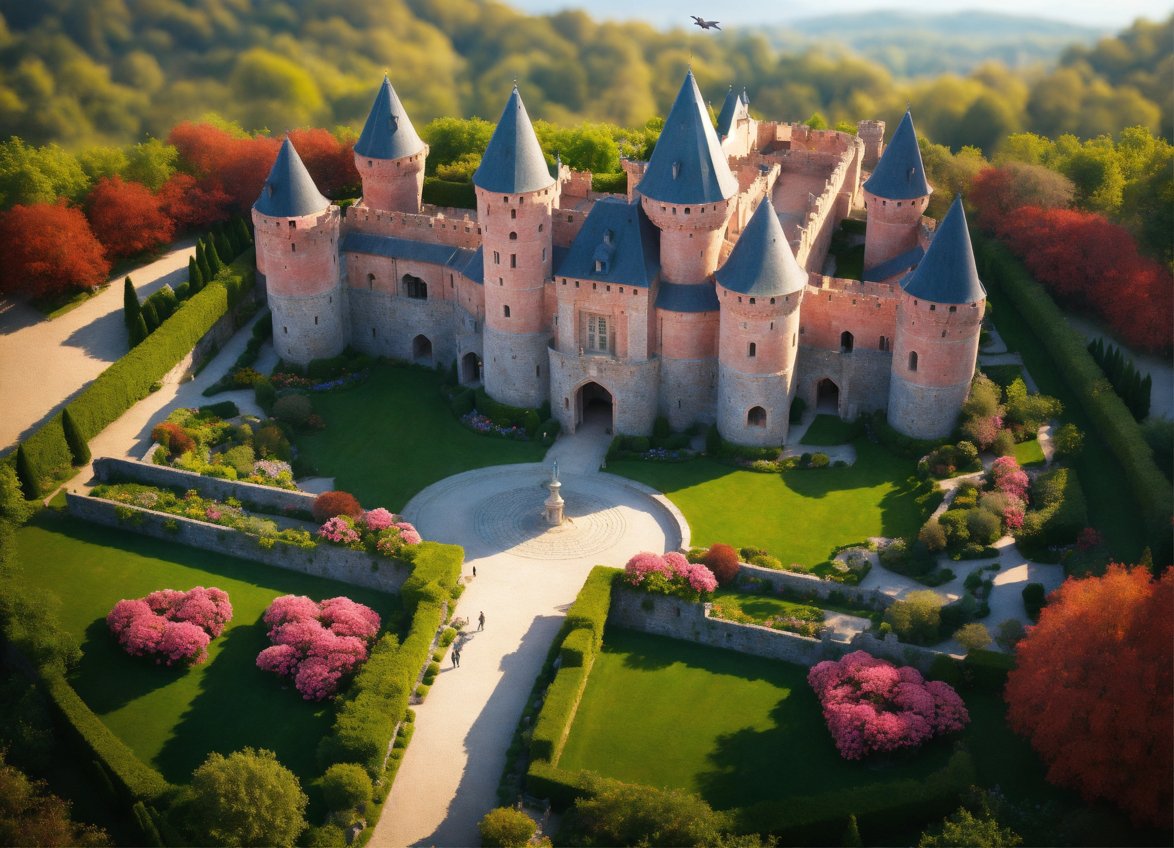 Lexica - Ultra realistic, photorealistic, bird's eye view of a small ...