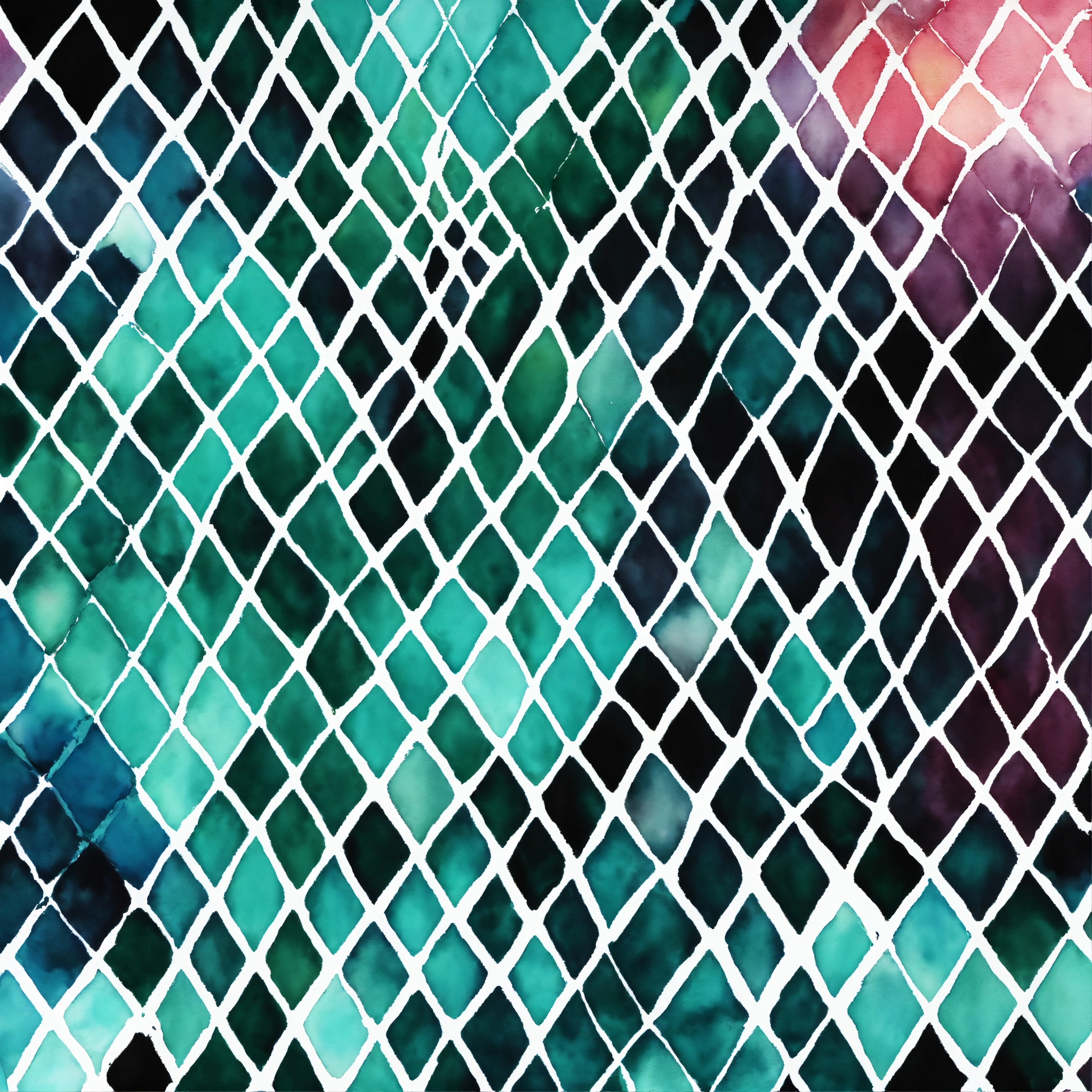 Lexica - Graduated ombré watercolor argyle pattern. Mixed poly accent ...