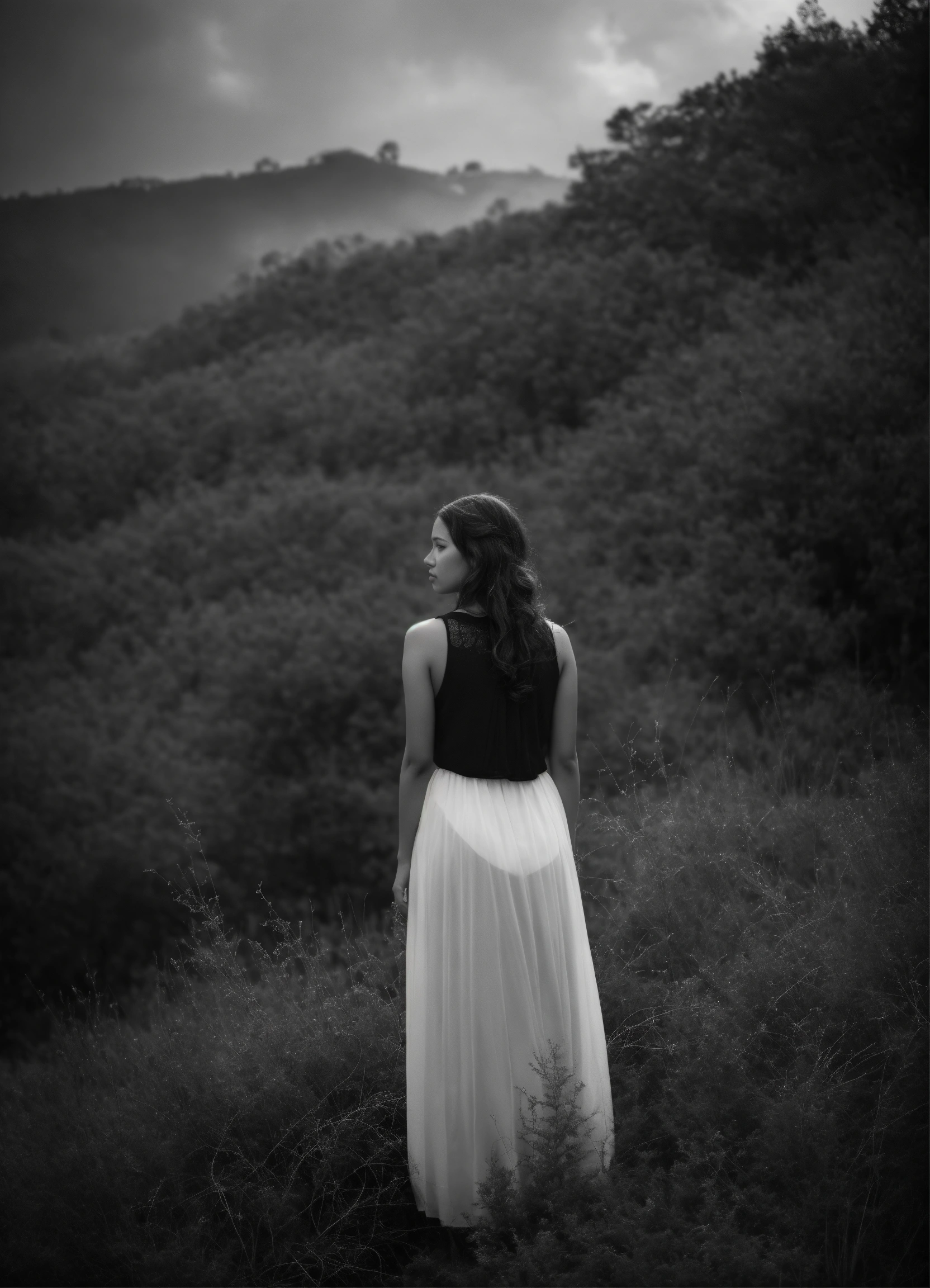 Lexica - Hope, personified, black and white