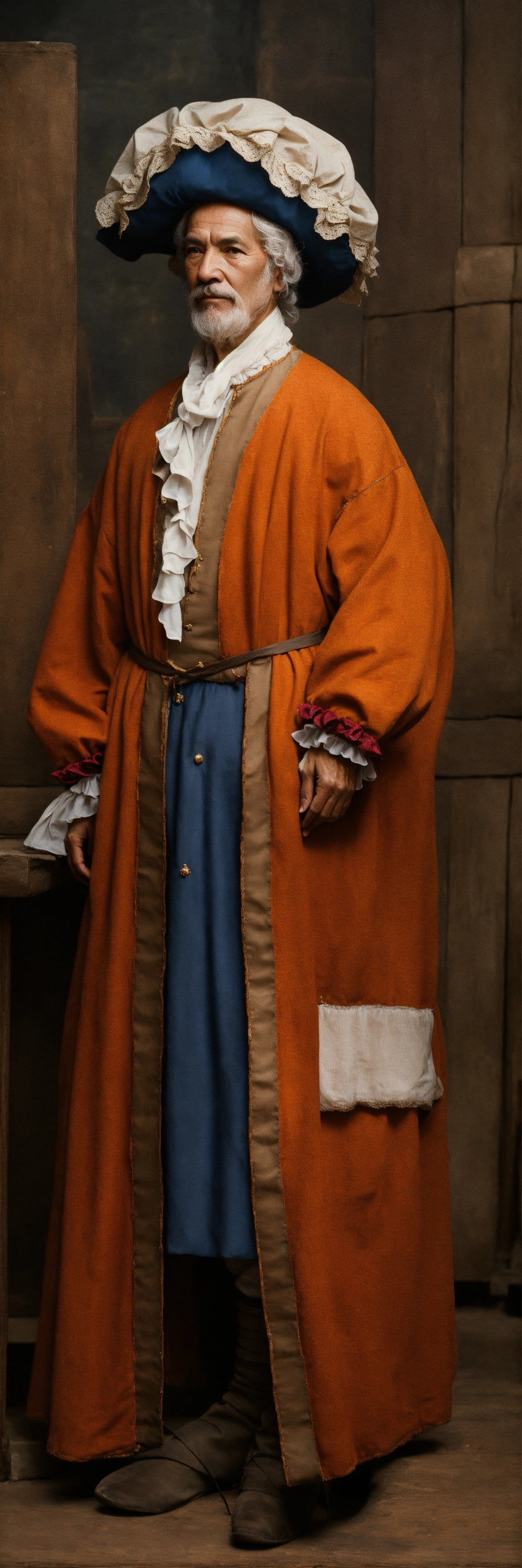 Lexica - A 50 year old artisan in 1600s costume, a little graying hair ...