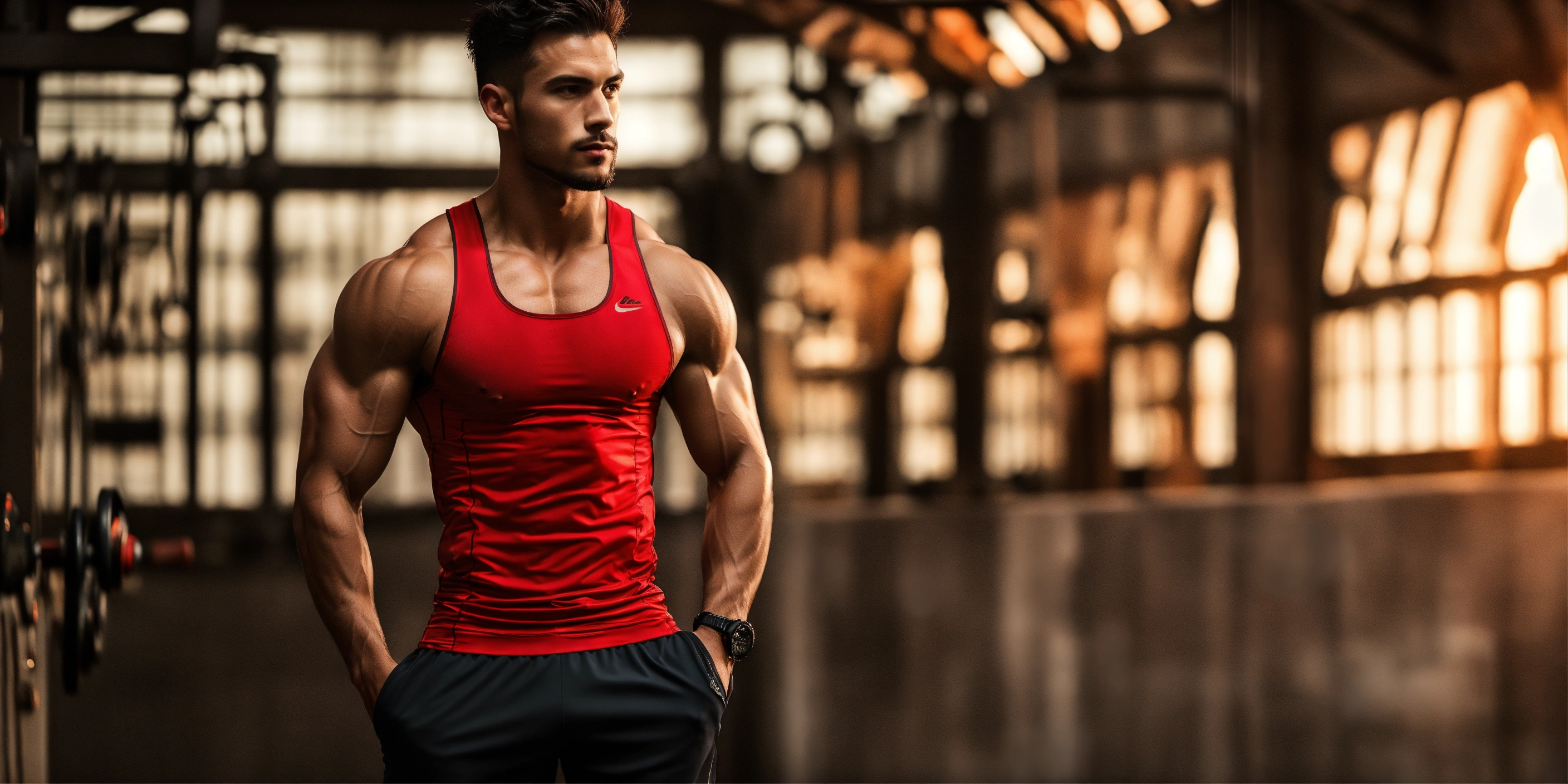 Lexica - Man in athletic attire, showcasing a fit and toned physique ...