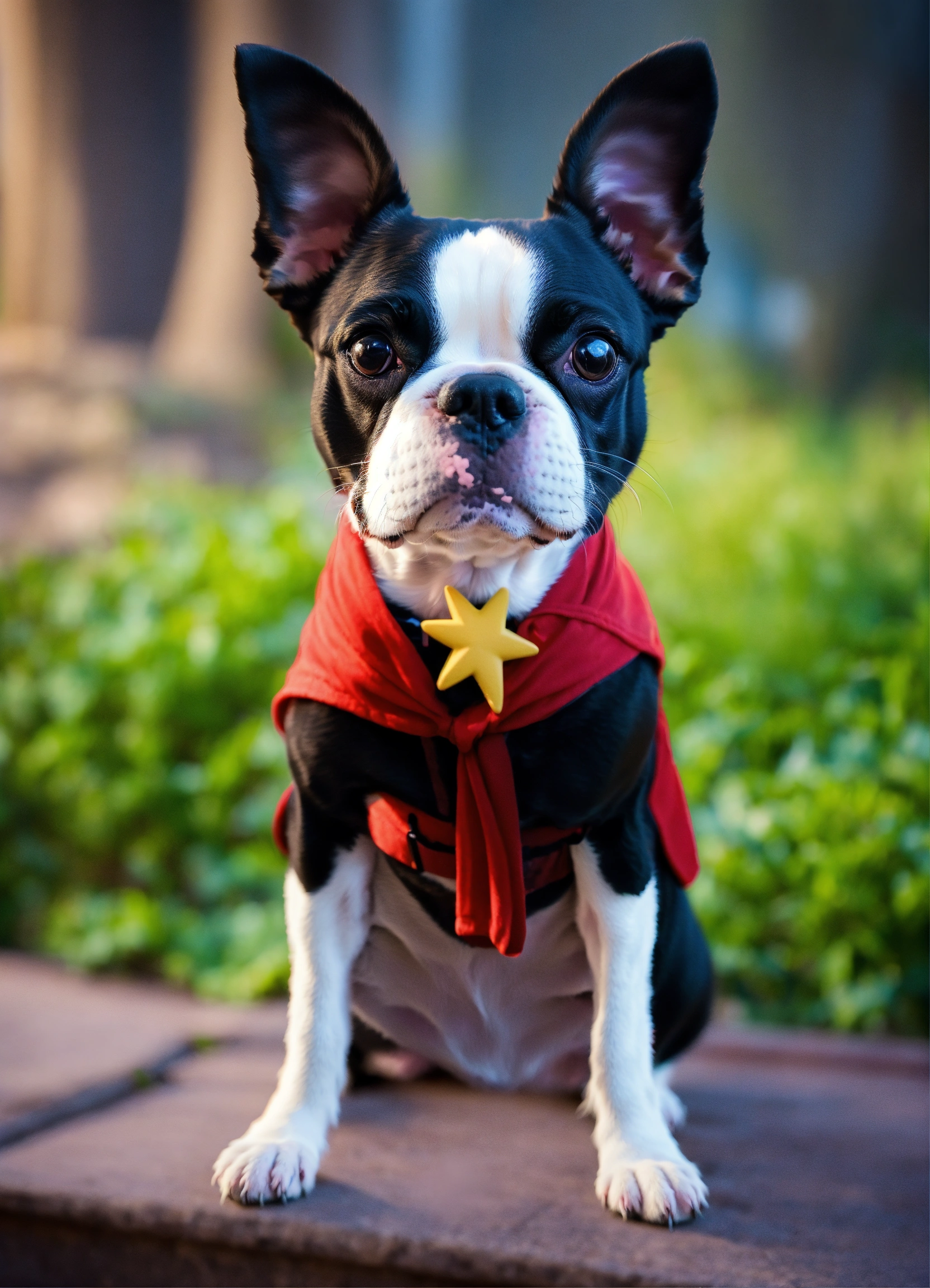 Lexica - A cute boston terrier dog as a disney movie character