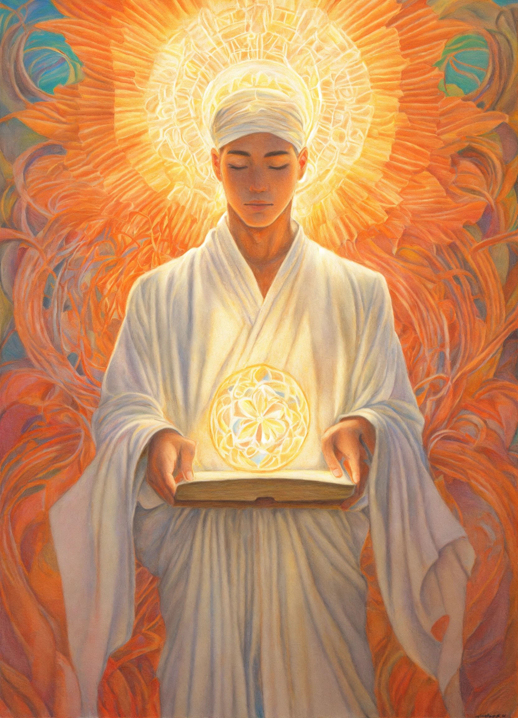 Lexica - Colored pencil drawing of an enlightened spirit soul next a ...